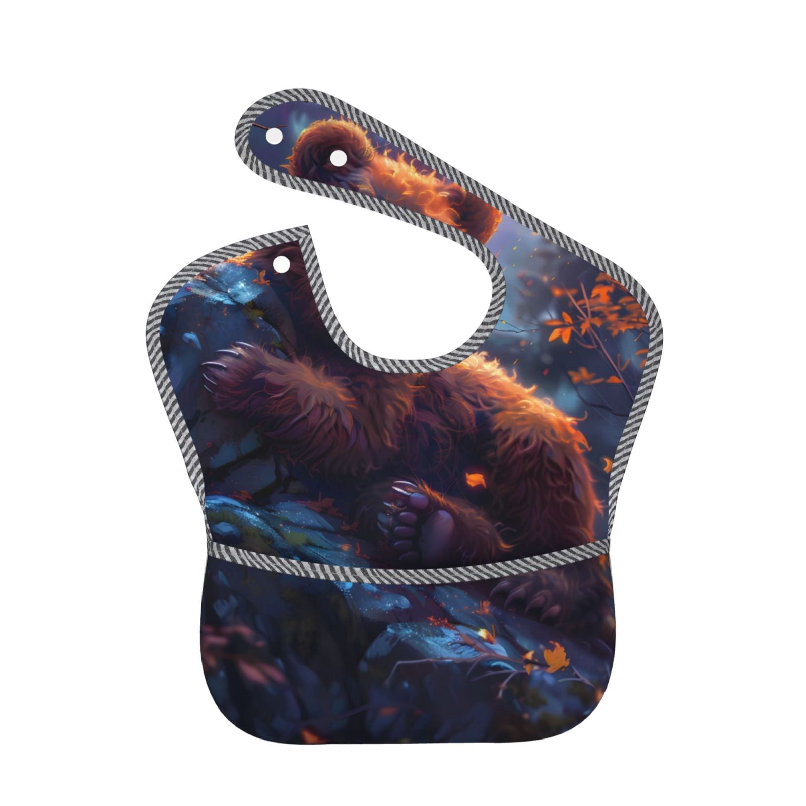 Coaee Lazy Stone Bear for Proof Baby Bib with Food Catcher,Waterproof ...