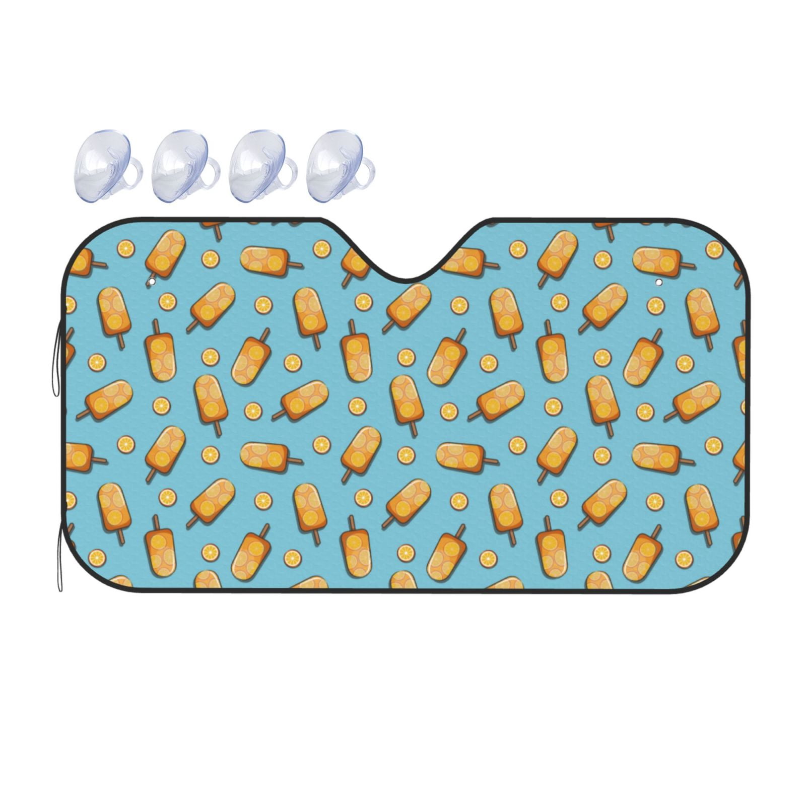 Coaee Lemon Ice Cream for Car Sunshade Windshield Sun Shade Reflect UV ...