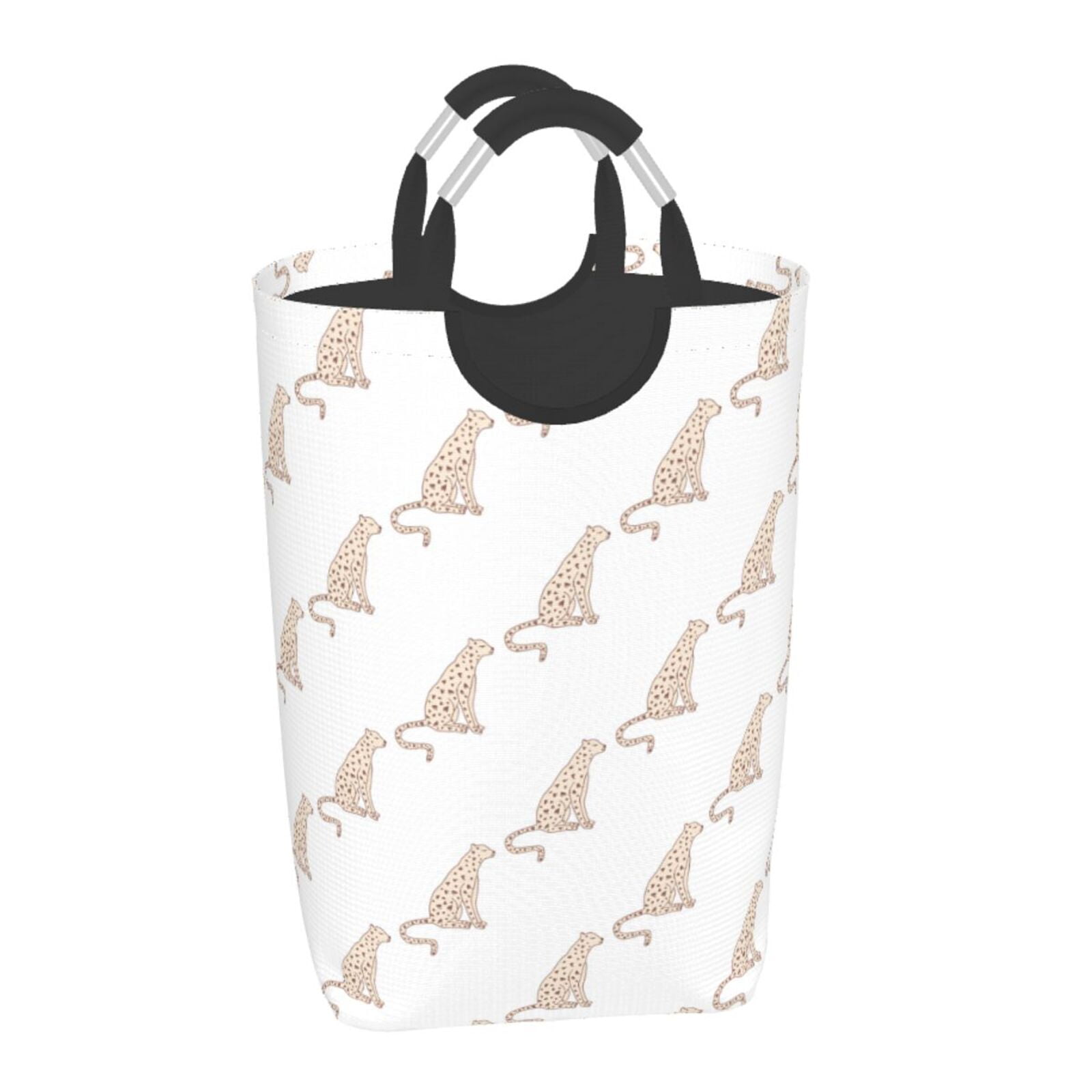 Coaee Leopard Print for 50L Laundry Baskets with Handles, Collapsible ...
