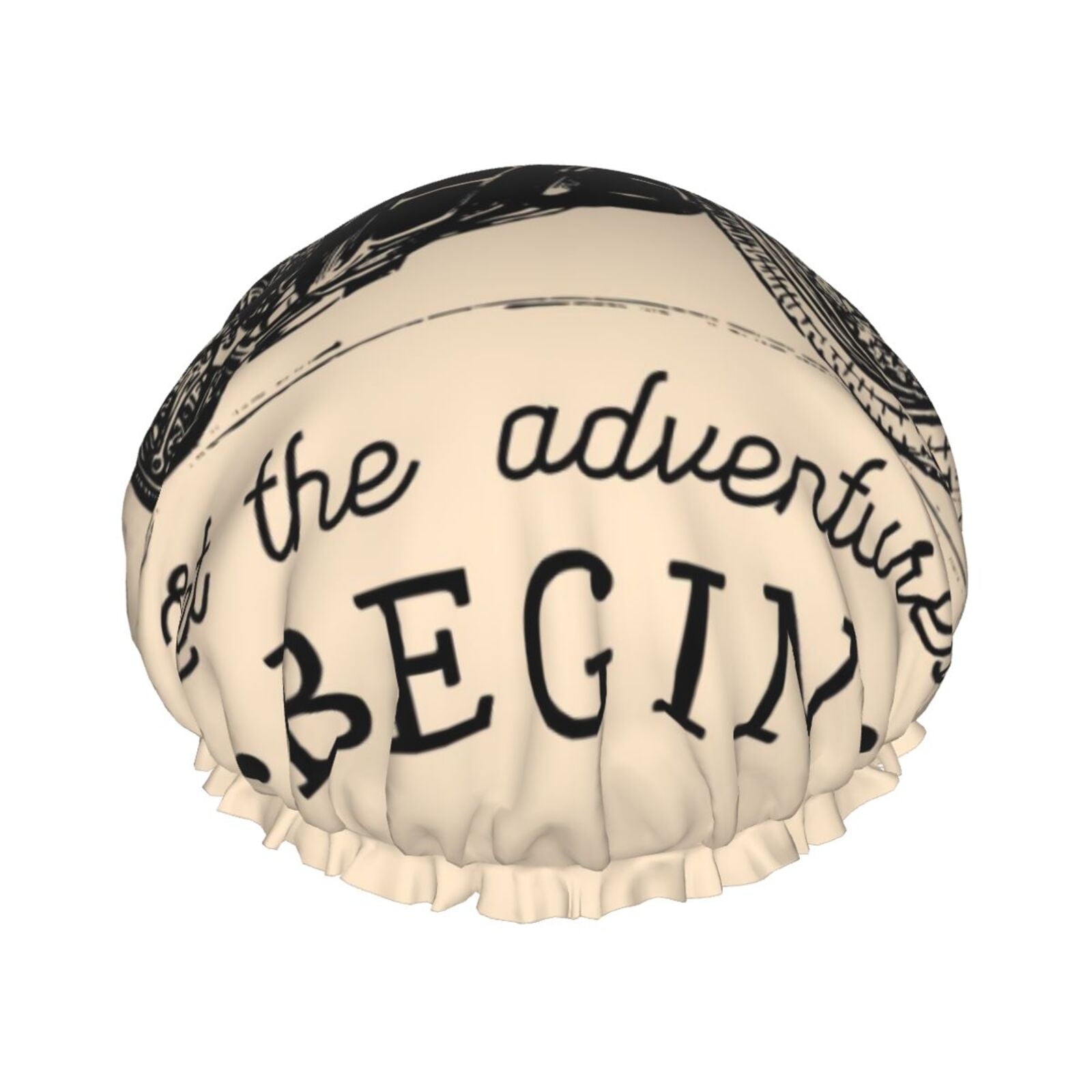 Coaee Let The Adventure Begin Shower Caps&Waterproof Shower Cap&Double ...