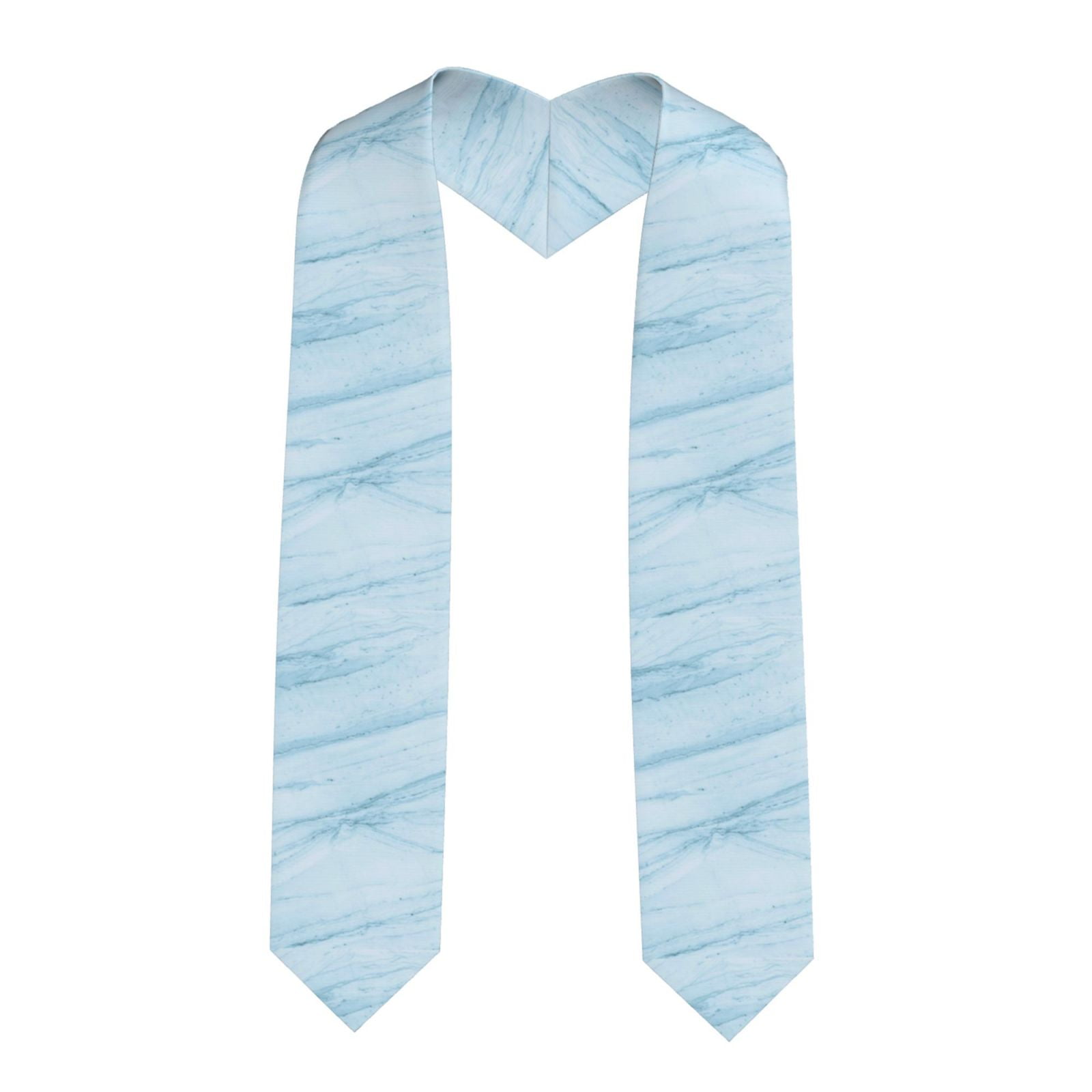 Coaee Light Blue Marble Graduation Stole, Unisex, 72" Long Graduation ...