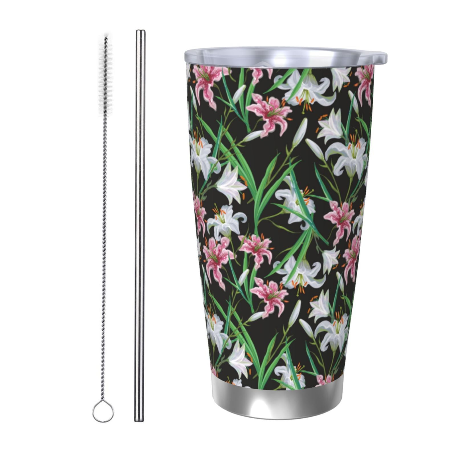 Coaee Lilies Flowers for 20oz Insulated Kettle Water Bottle For Running ...
