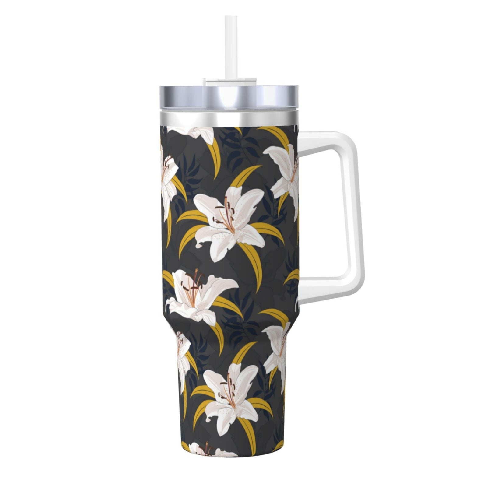 Coaee Lilies Flowers for 40oz Insulated Kettle Water Bottle For Running ...