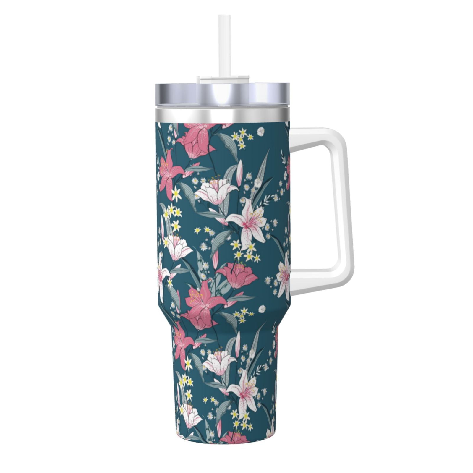 Coaee Lilies Flowers for 40oz Insulated Kettle Water Bottle For Running ...
