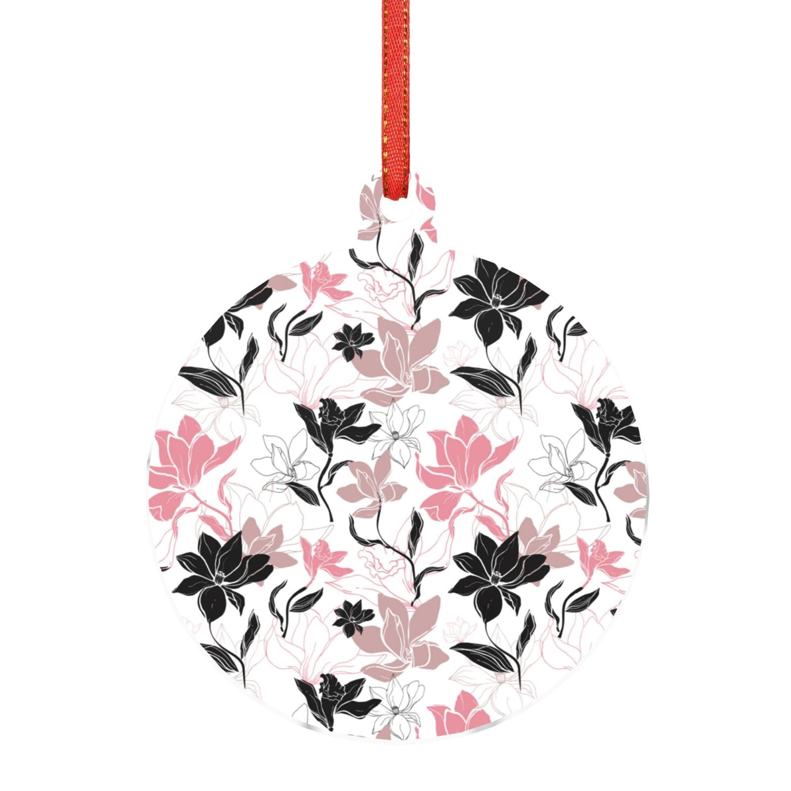 Coaee Lilies Flowers for Acrylic Ornament Funny Santa Claus Christmas ...