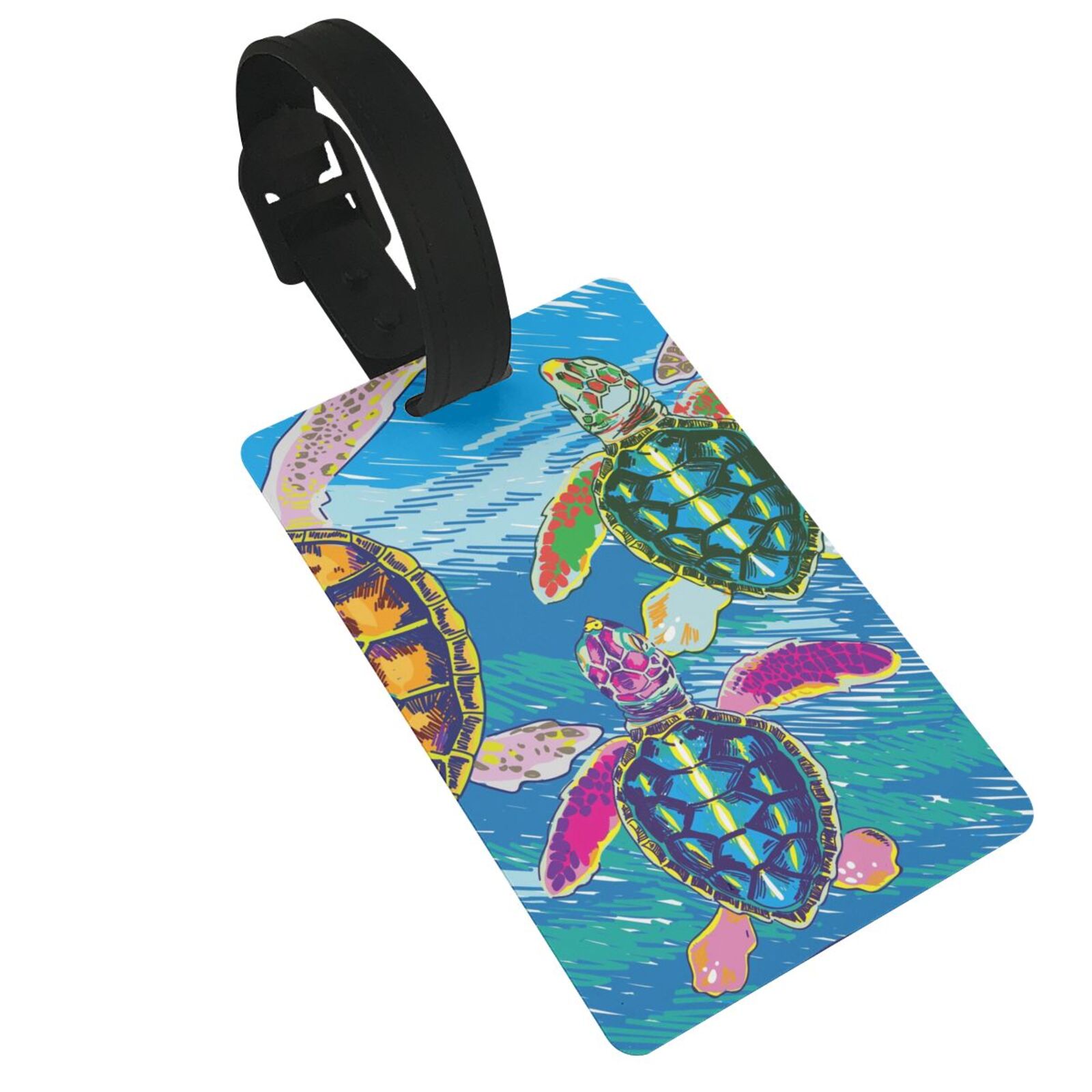 Coaee Little Sea Turtles Luggage Tag Schoolbag Tag with Name ID Card ...