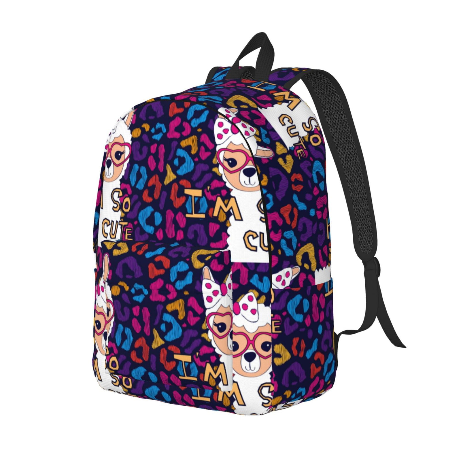 Coaee Llama Alpaca for Canvas Backpack for Hiking, Camping, Traveling ...