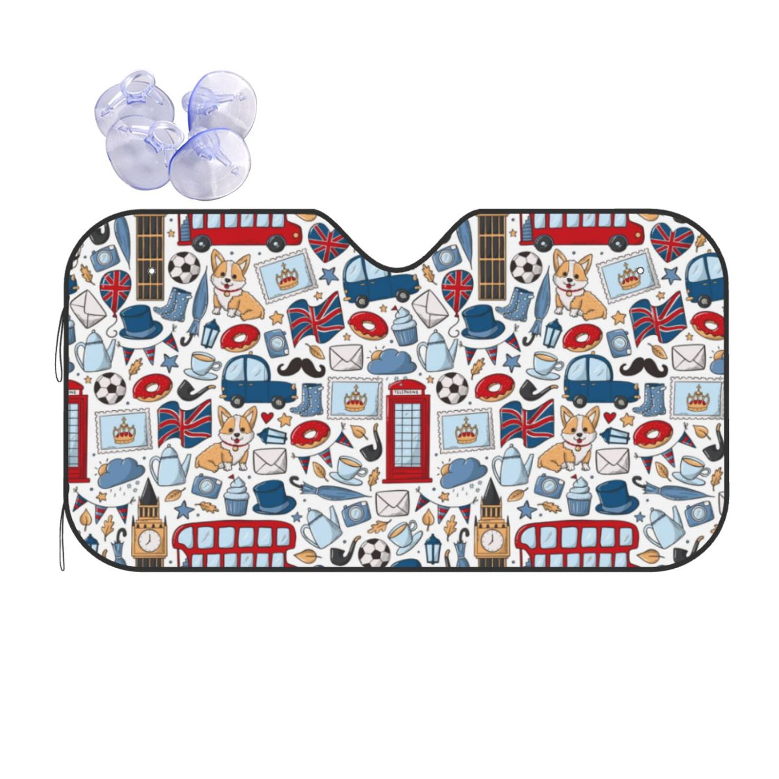 Coaee London Symbols1 Print Car Sunshade Windshield Sun Shade Reflect ...