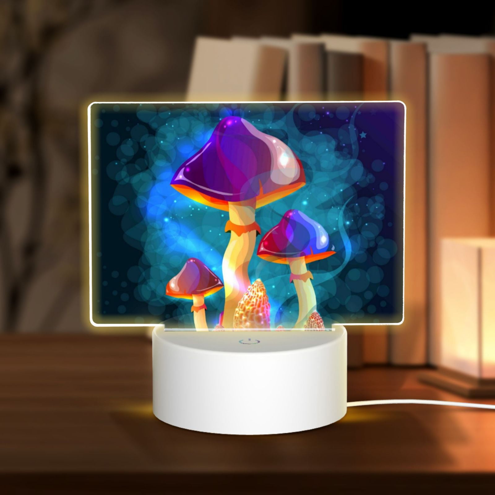 Coaee Magic Mushrooms ,Fireflies for Rectangular Acrylic LED Desk Lamp ...