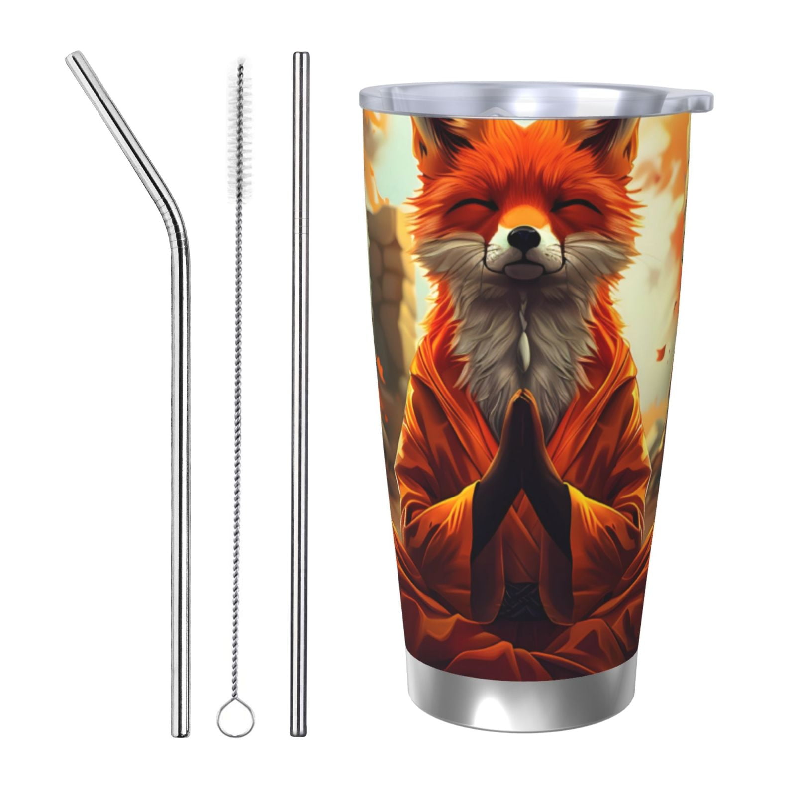 Coaee Maple Leaf Meditating Fox for 20oz Insulated Kettle Water Bottle ...