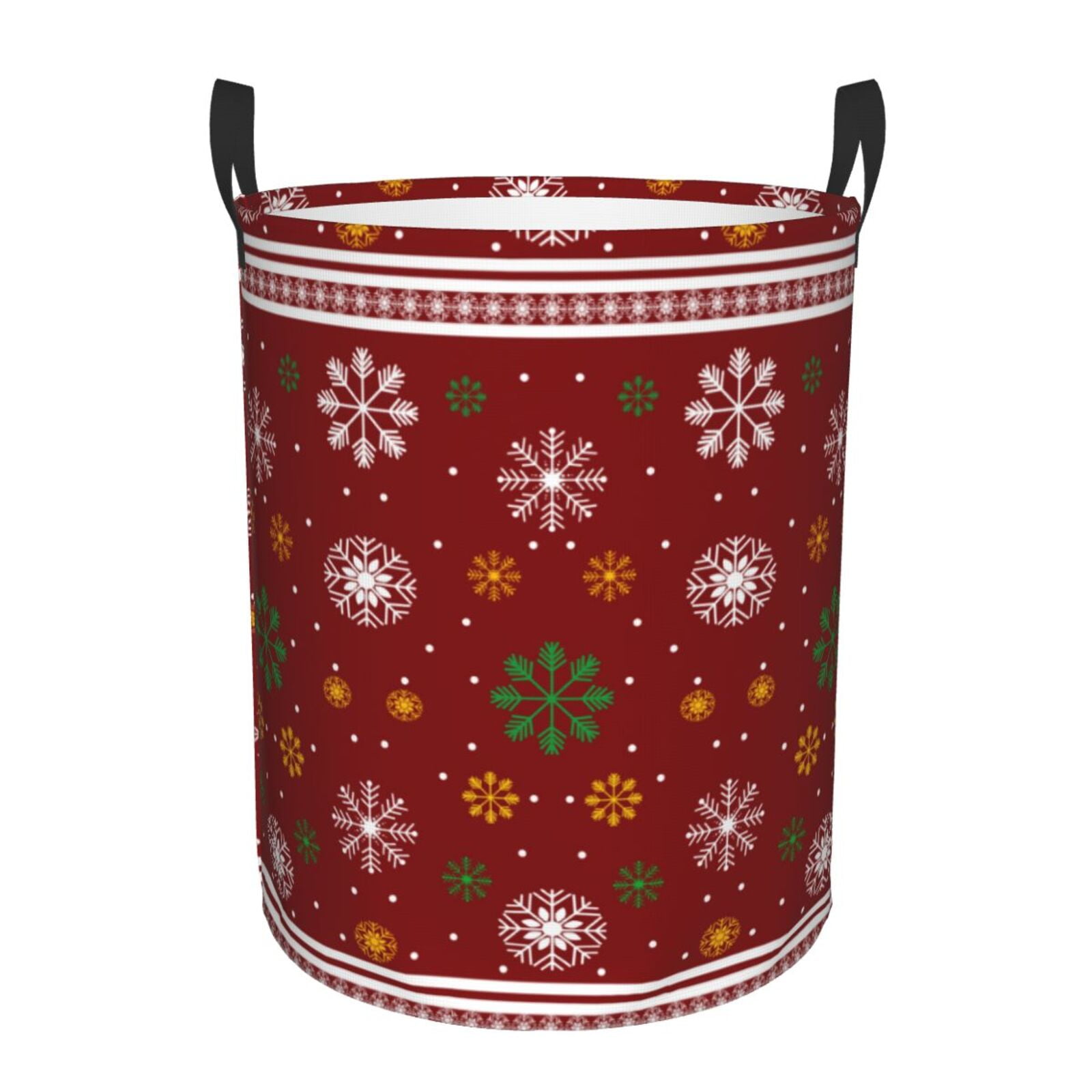 Coaee Merry Christmas Laundry Basket with Handle, Waterproof Round ...
