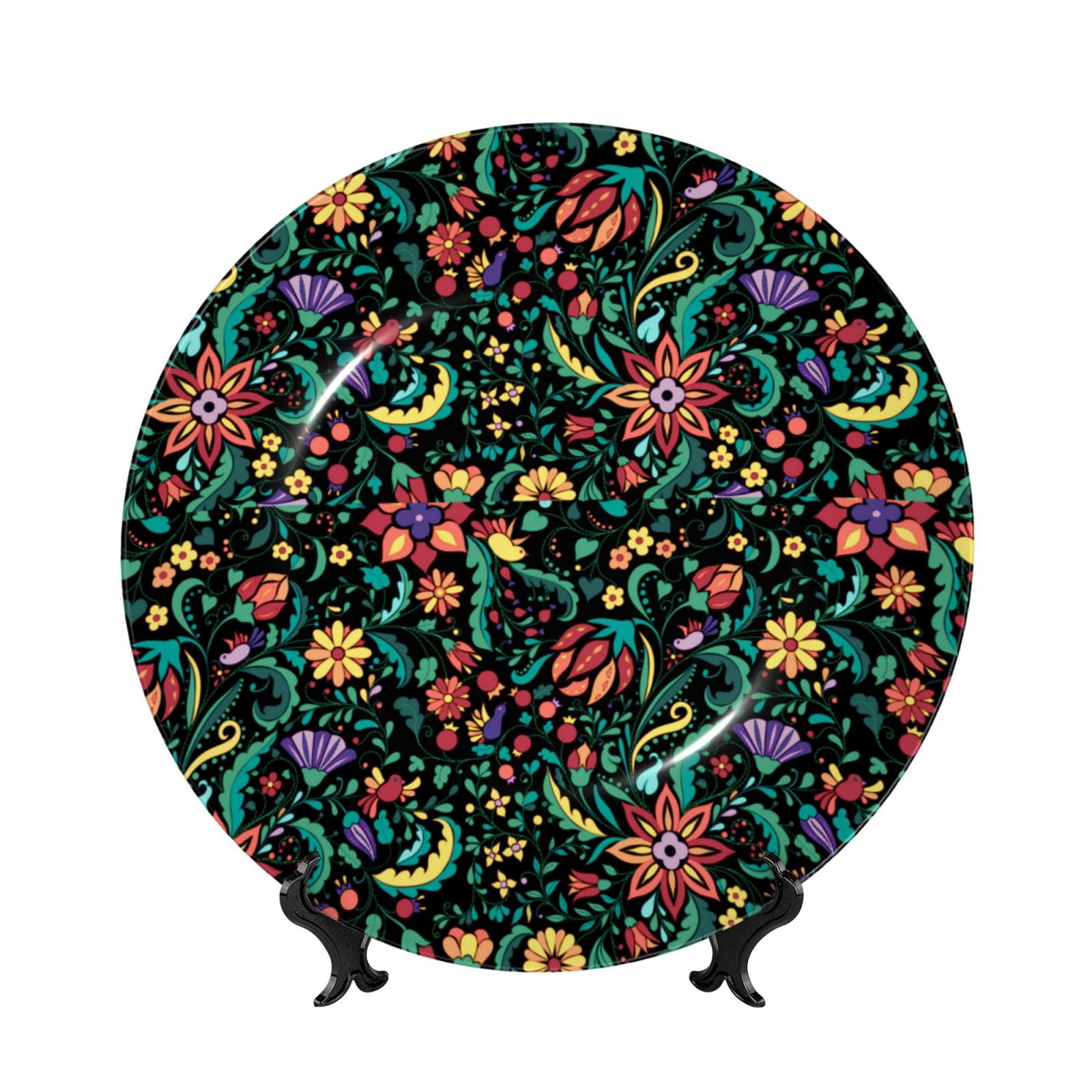 Coaee Mexican Flower 1 for Bone China Decorative Plate Decorative Plate ...