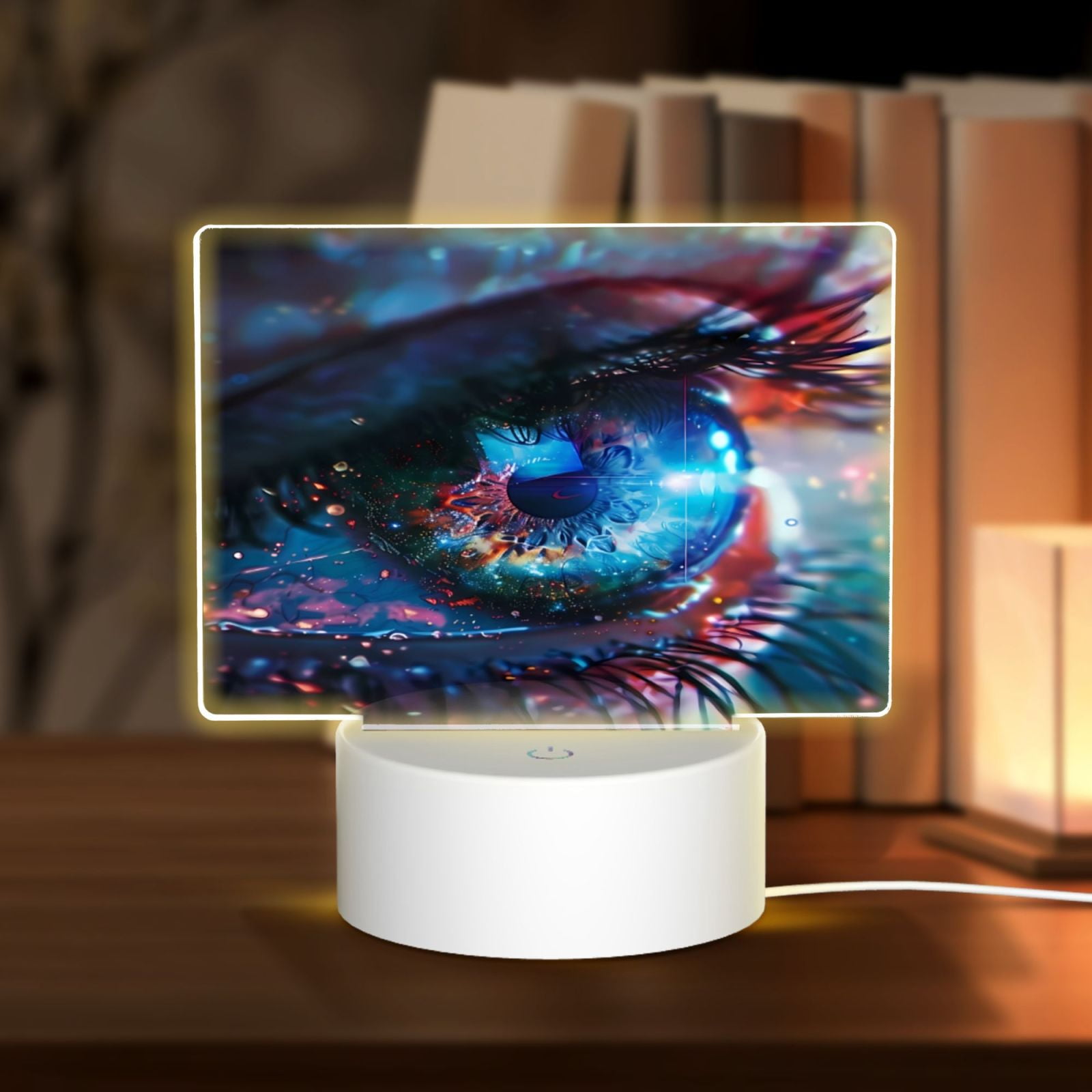 Coaee Modern Colorful Eyes for Rectangular Acrylic LED Desk Lamp 3 ...