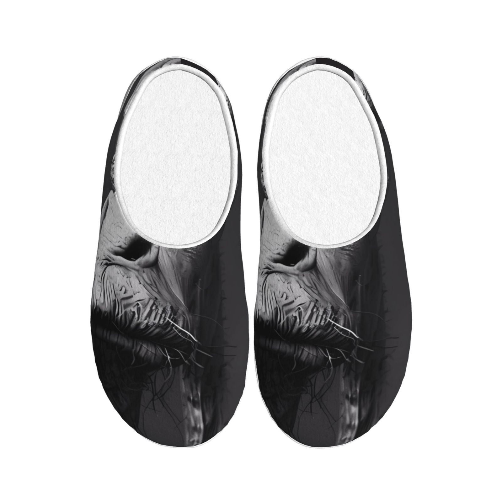 Coaee Monochrome Giraffe Expression for Mens Slippers Indoor Slip On ...