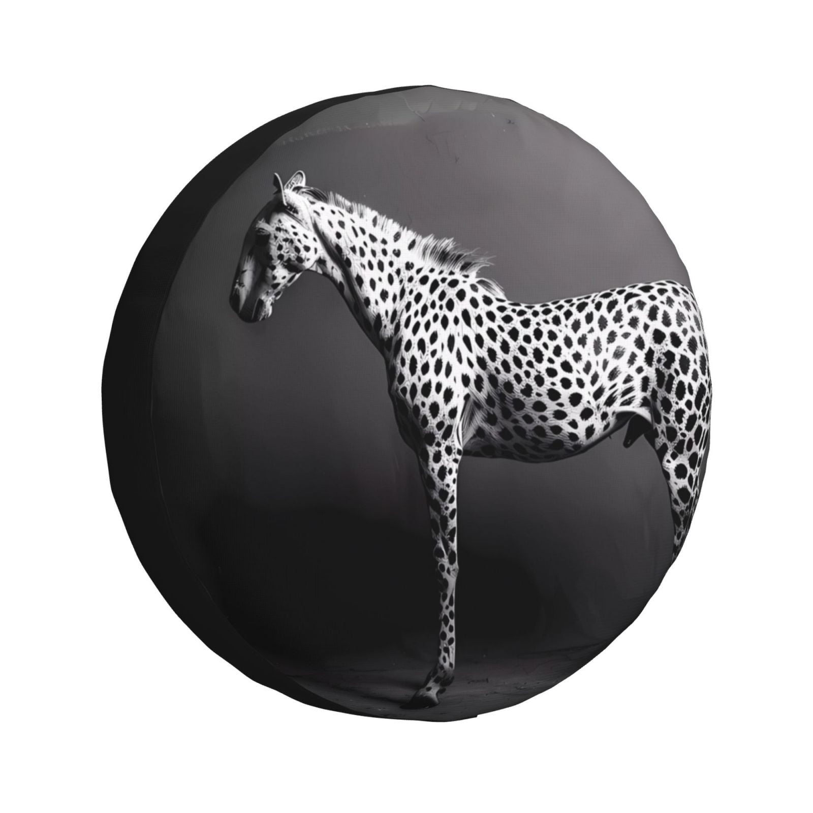 Coaee Monochrome Leopard Horse for Tire Cover,Car Tire Tust Cover,Wheel ...