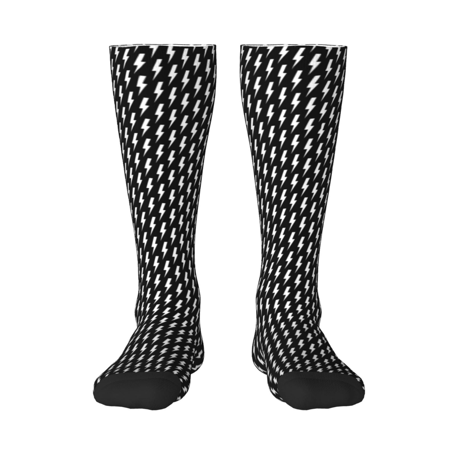 Coaee Monochrome lightning Socks, Stylish Sports High Socks Breathable ...