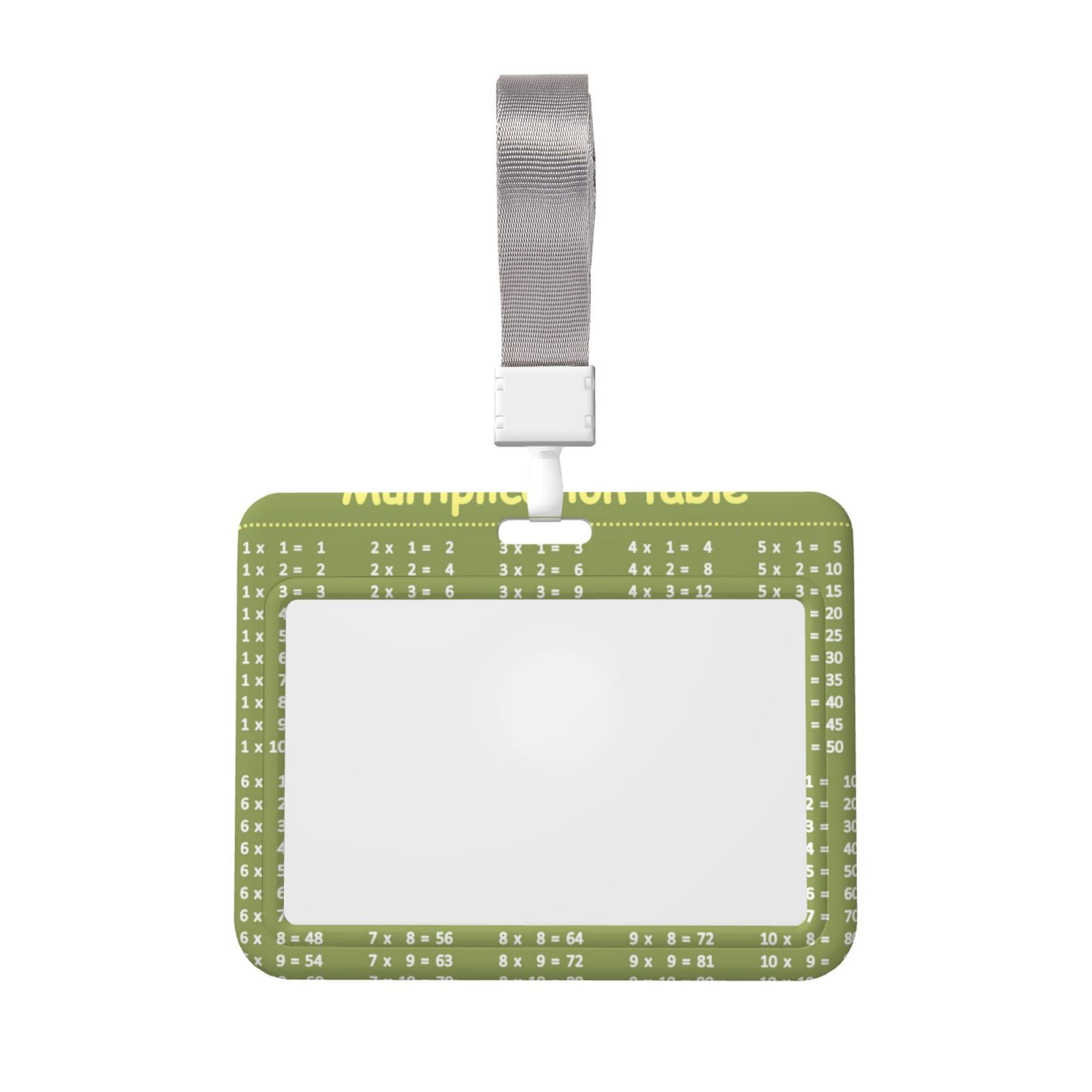 Coaee Multiplication Table1 for Card Badge Holder Soft Waterproof Card ...