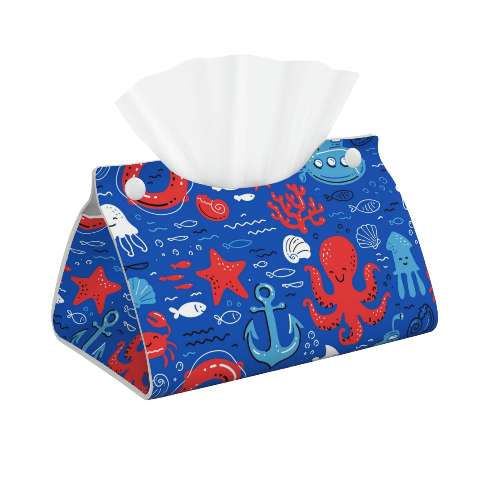 Coaee Nautical Animals for Large Tissue Box Cover Rectangular for ...