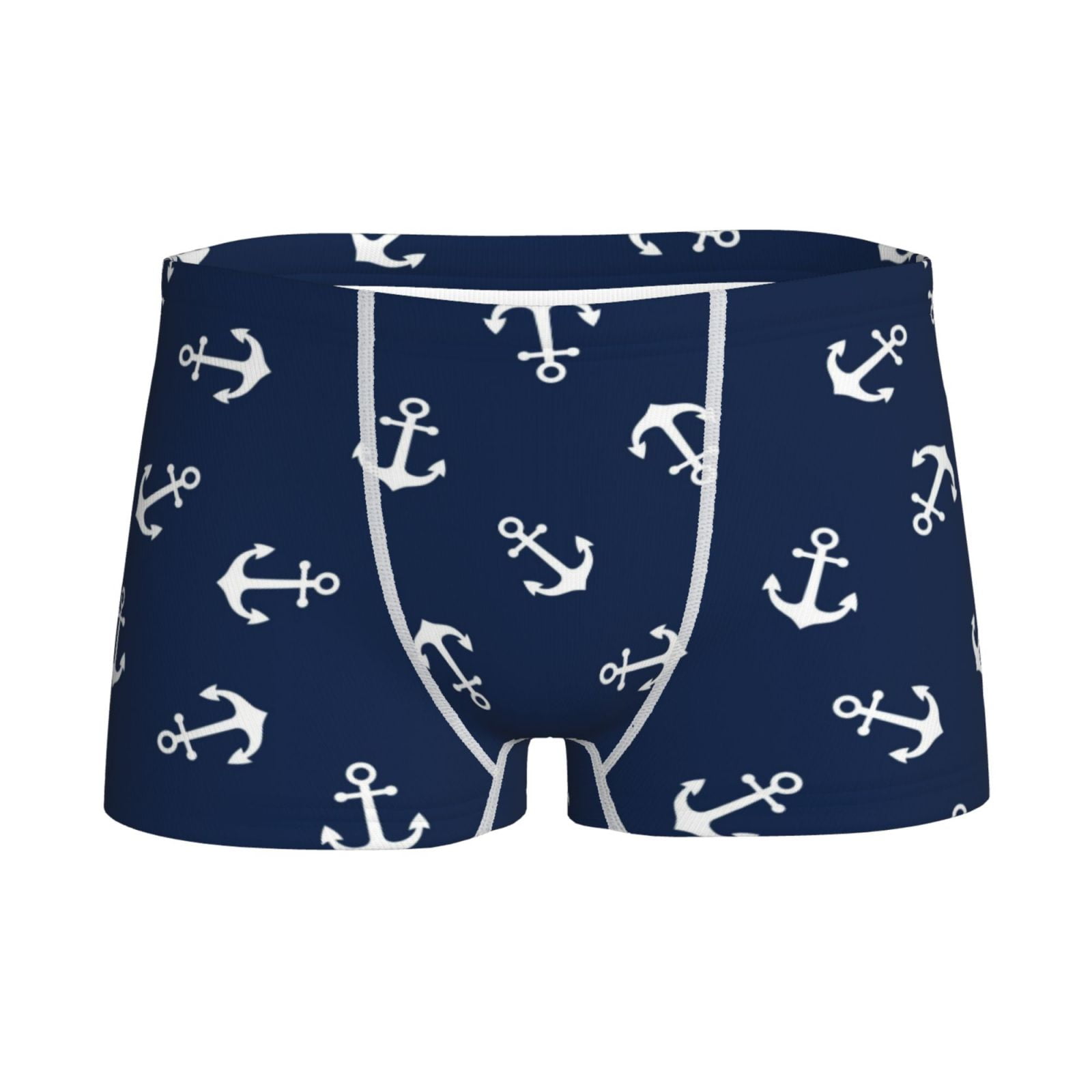 Coaee Nautical Themed Simple Anchors Boy's Cotton Boxer Briefs Soft and ...