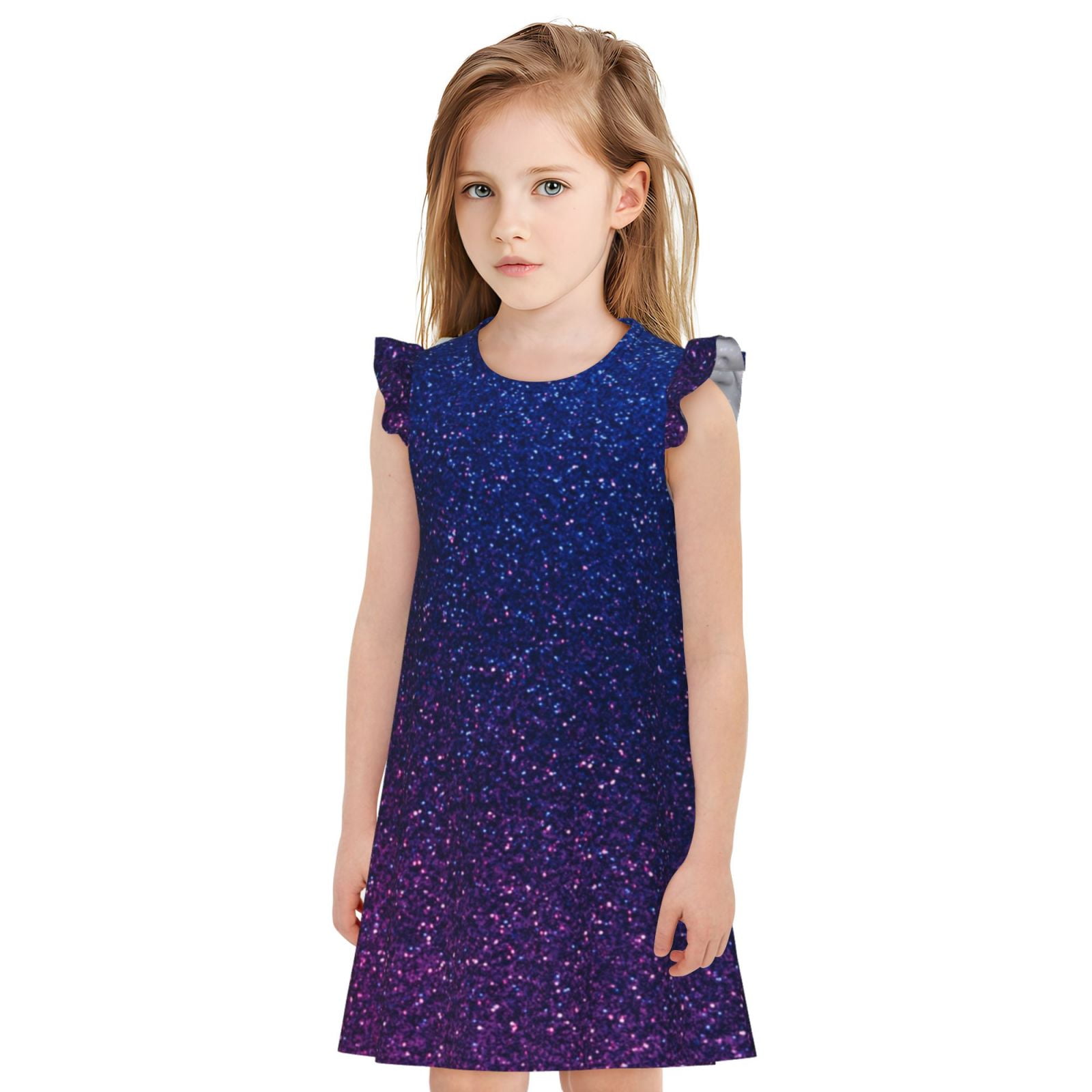Coaee Neon Glitter for Printed Girls Nightgowns Short Sleeve Sleep ...