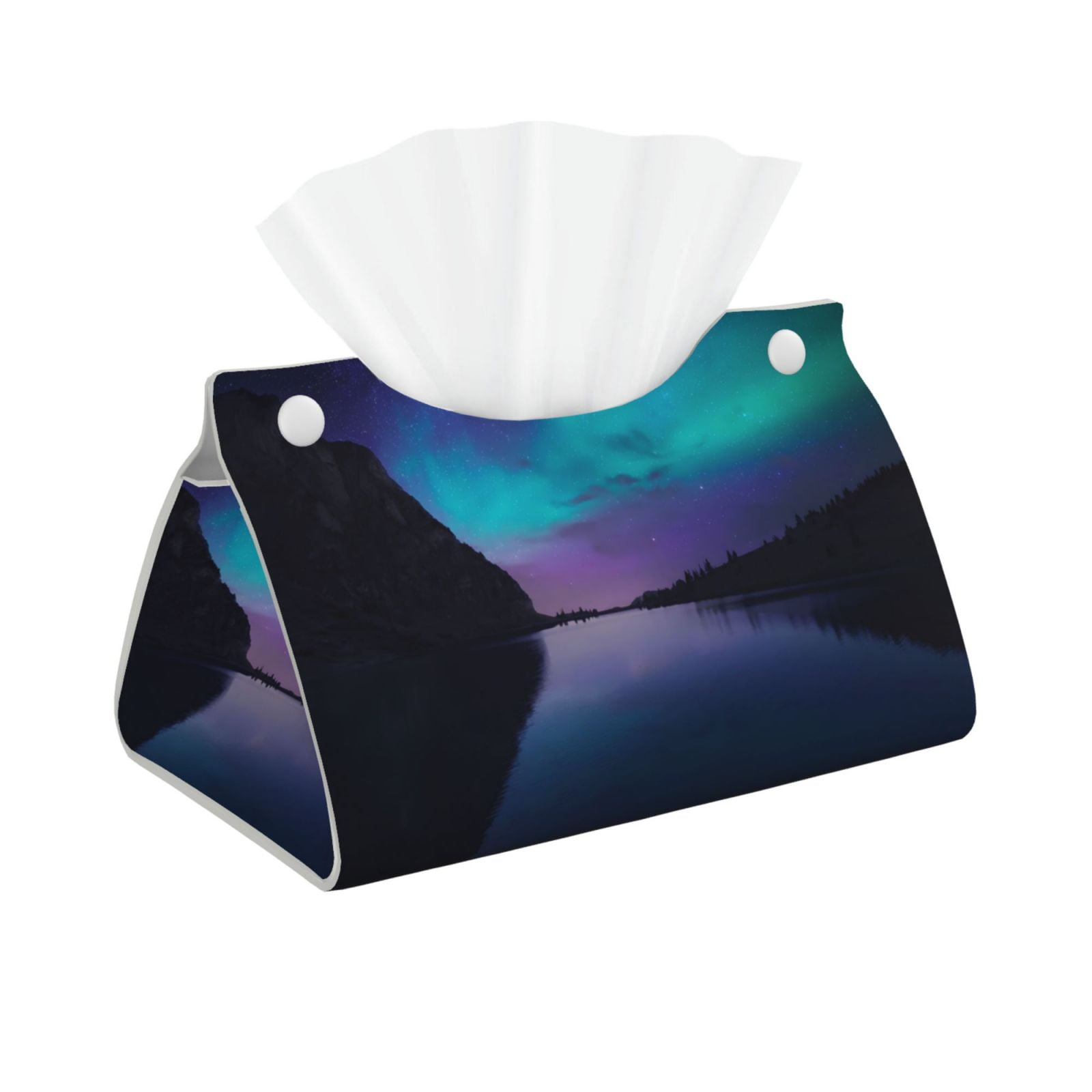 Coaee Night At Lake Aurora for Large Tissue Box Cover Rectangular for ...