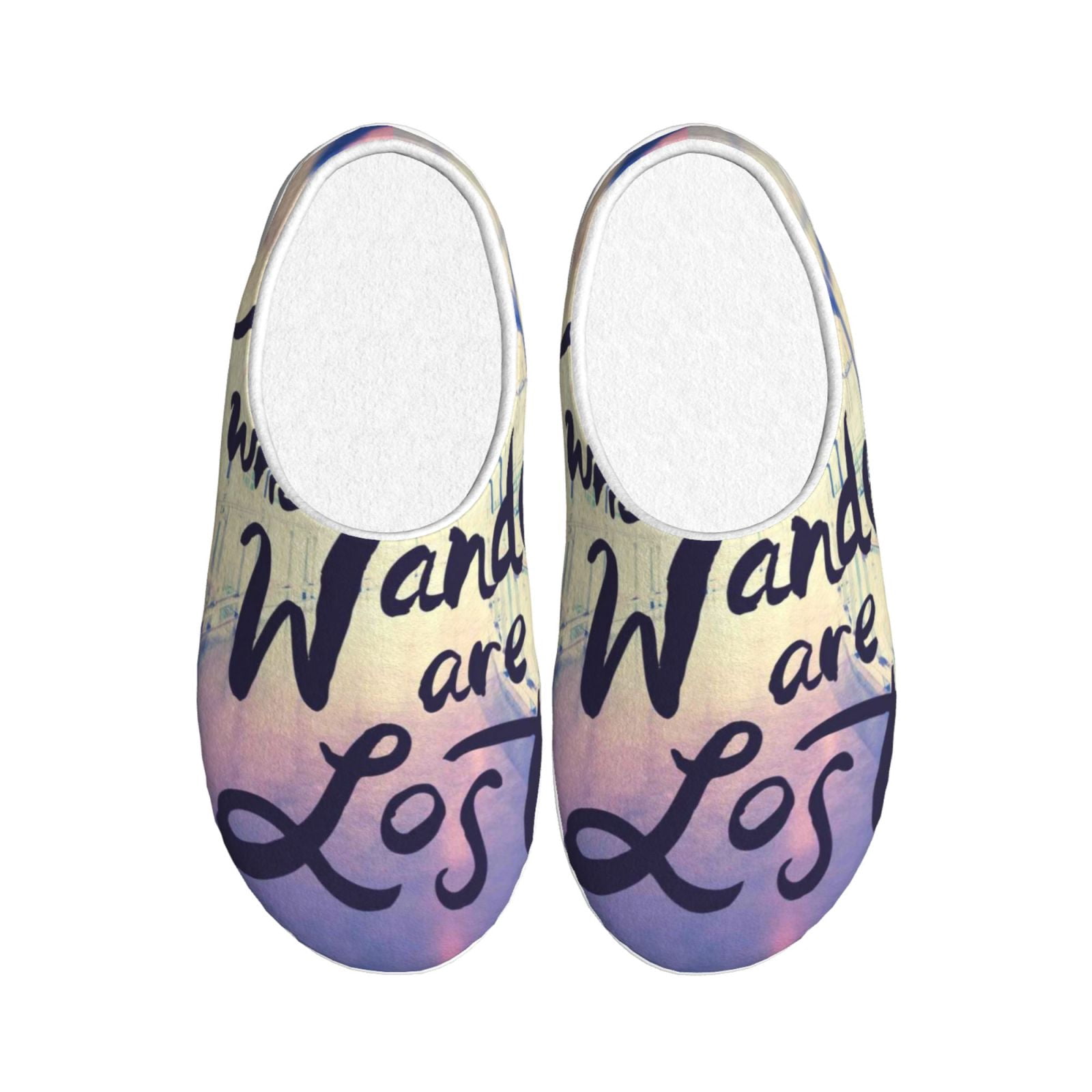 Coaee Not All Those Who Wander Are Lost for Mens Slippers Indoor Slip ...