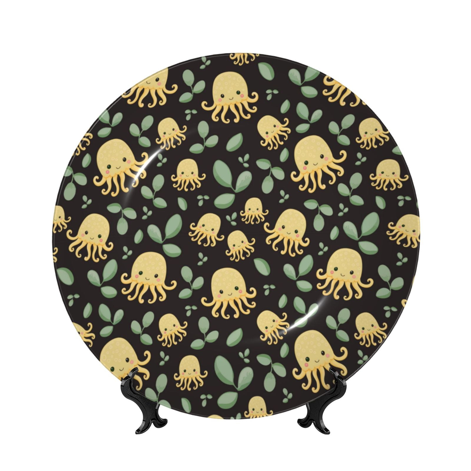 Coaee Octopuses And Leaves for Bone China Decorative Plate Decorative ...
