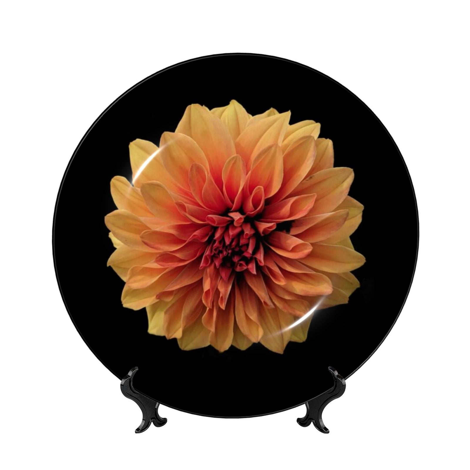 Coaee Orange Dalia for Bone China Decorative Plate Decorative Plate for ...