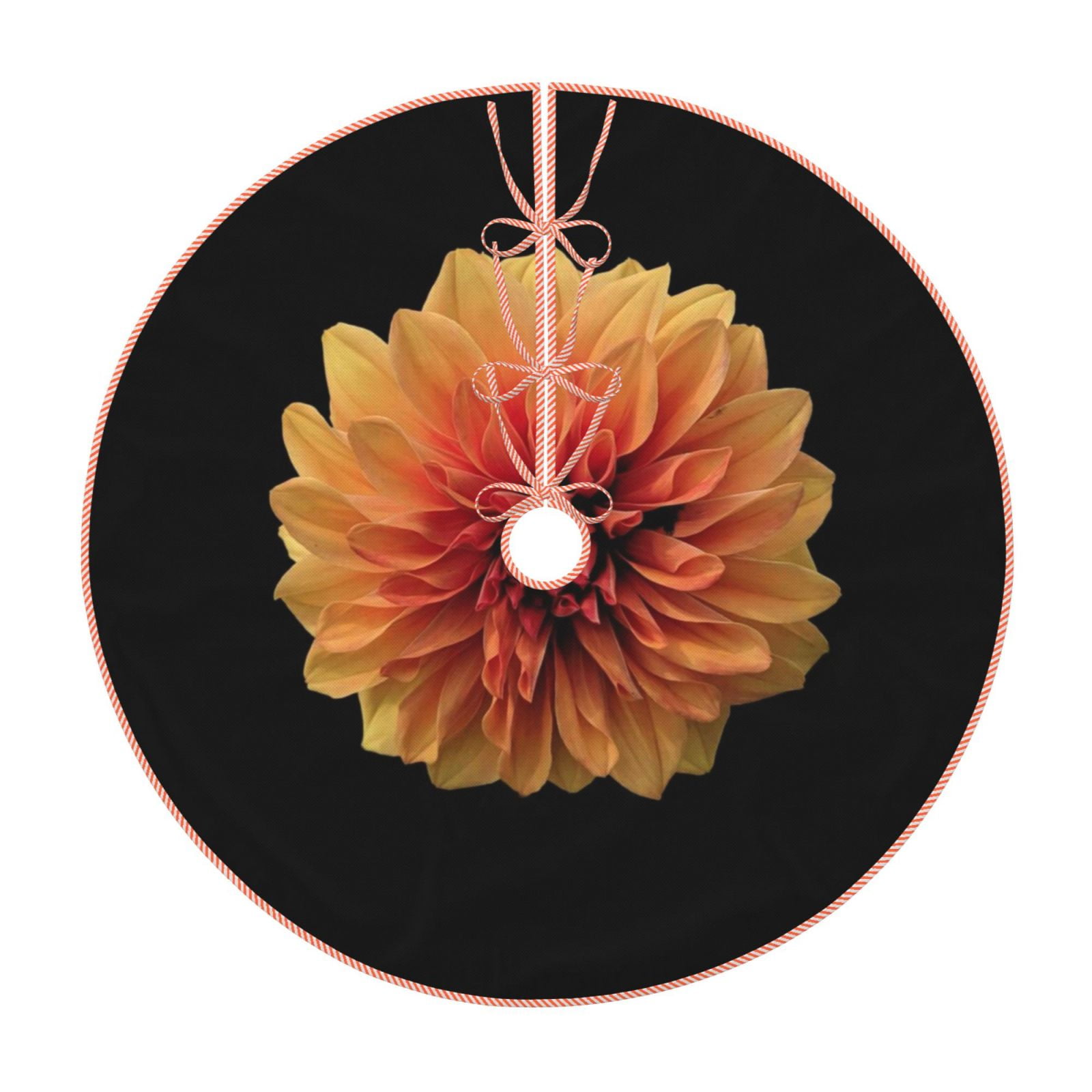 Coaee Orange Dalia for Christmas Tree Skirt for Xmas Tree, Soft Plush ...