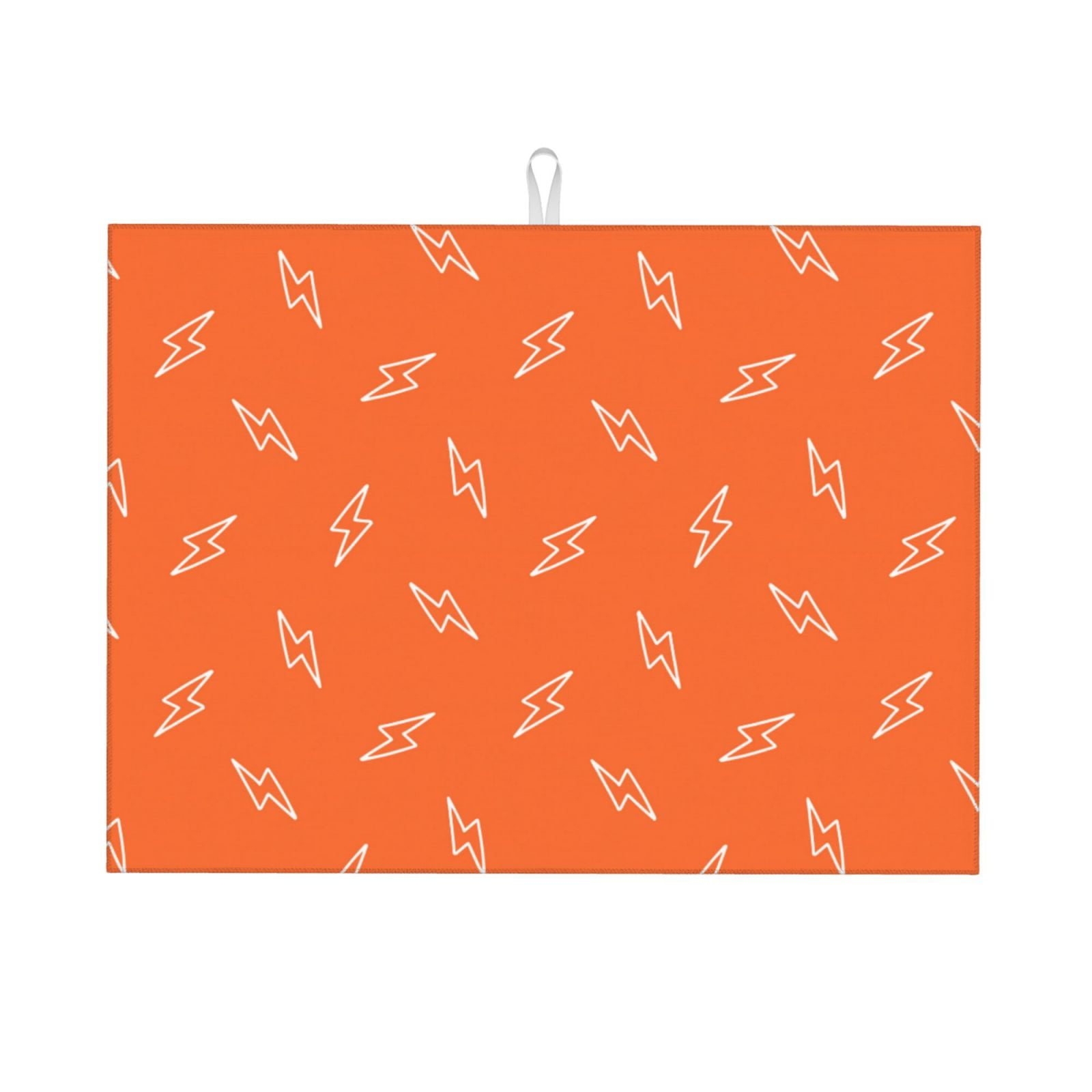 Coaee Orange lightning for Kitchen Drying Mat,Foldable andWater ...