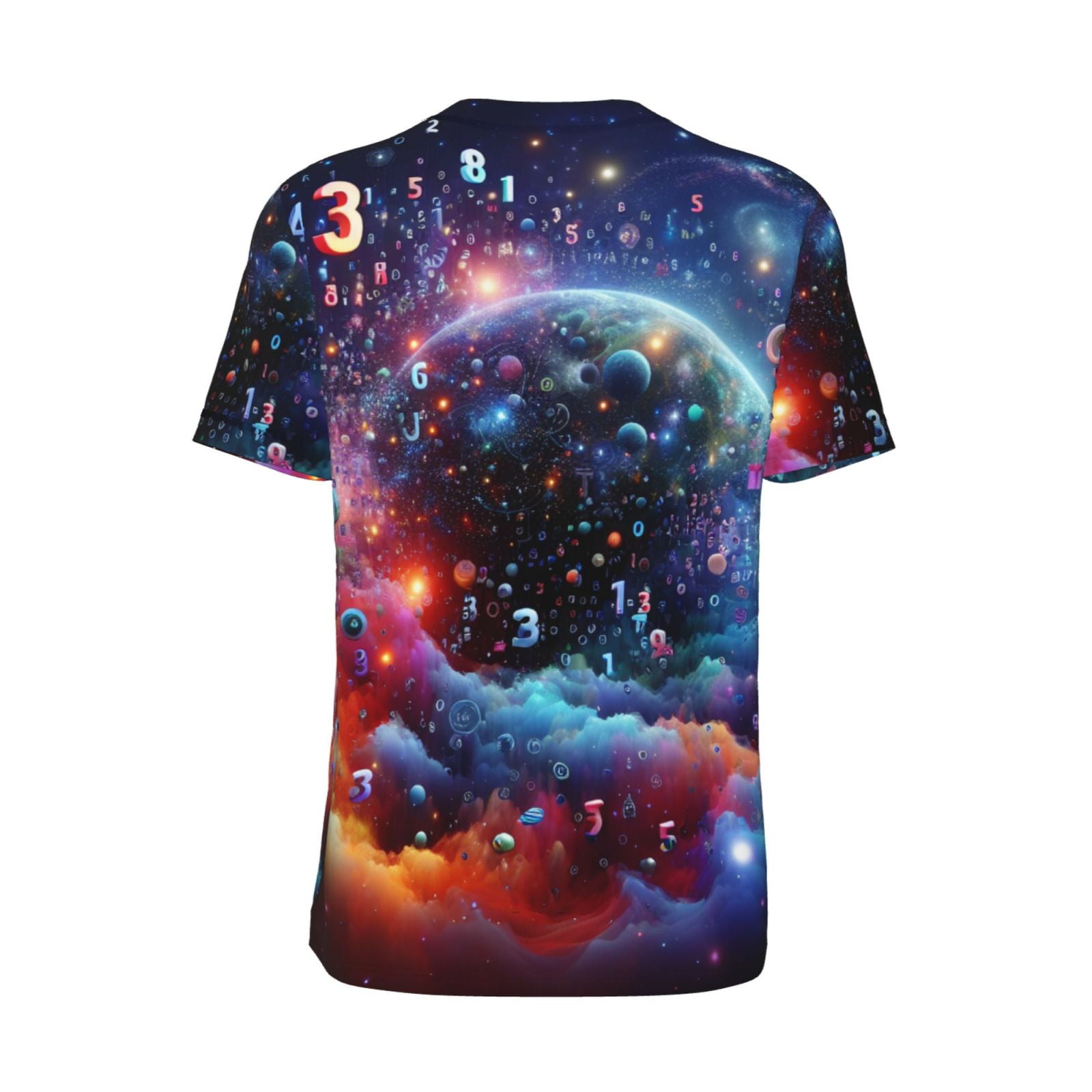 Coaee Outer Space Floating Numbers And Letters for Men's Baseball T ...