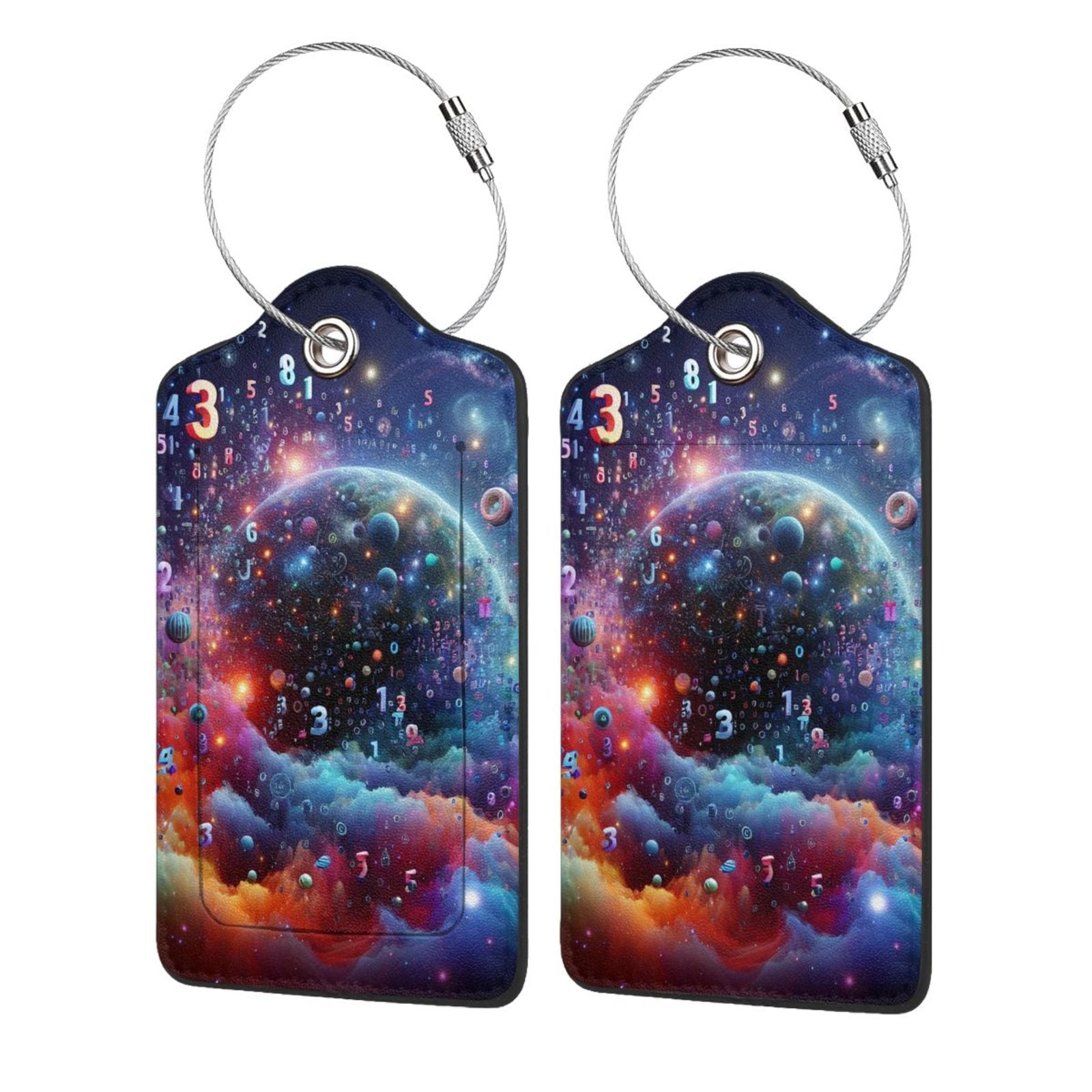 Coaee Outer Space Floating Numbers And Letters Untethered Leather ...