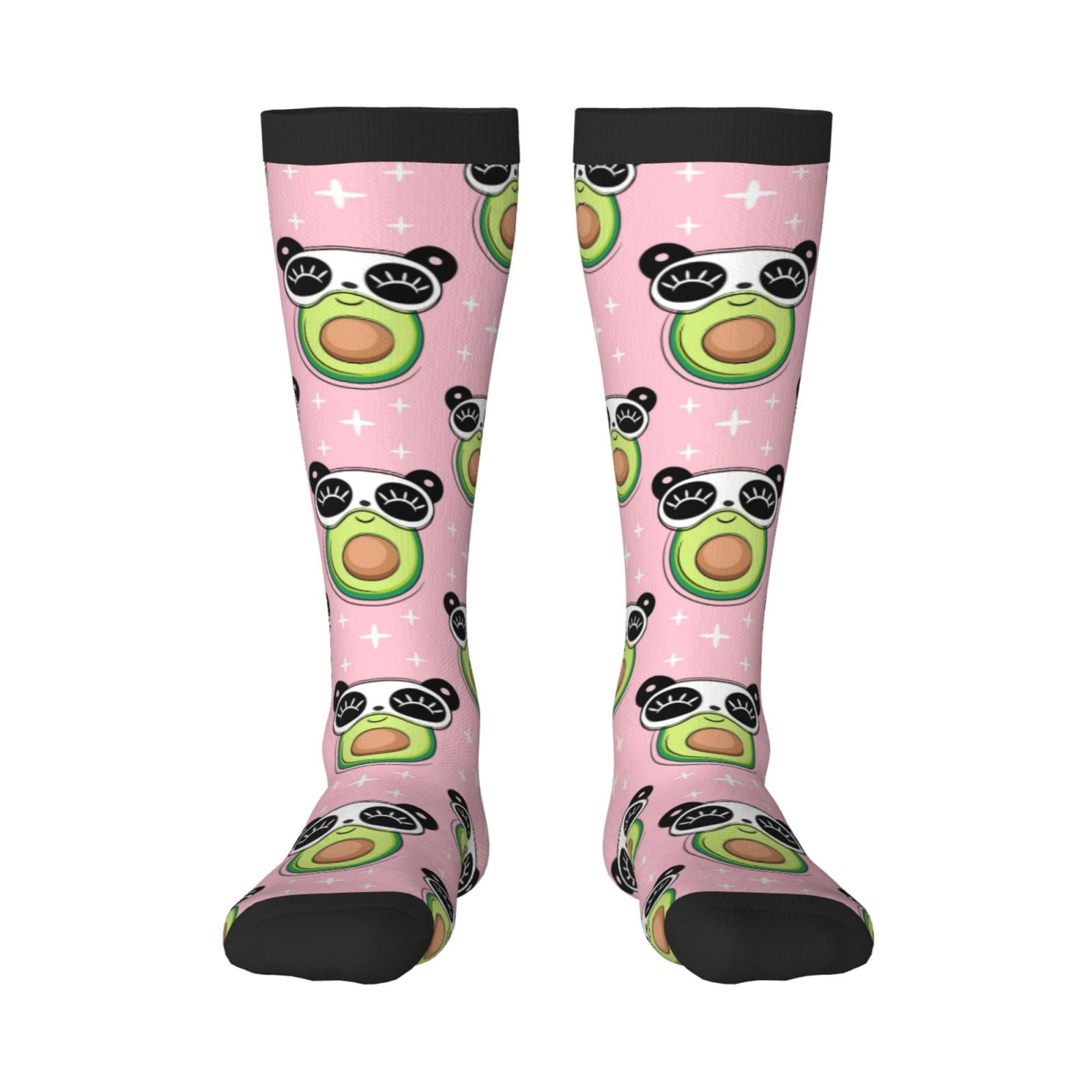 Coaee Panda Avocado Socks, Stylish Sports High Socks Breathable Sock ...