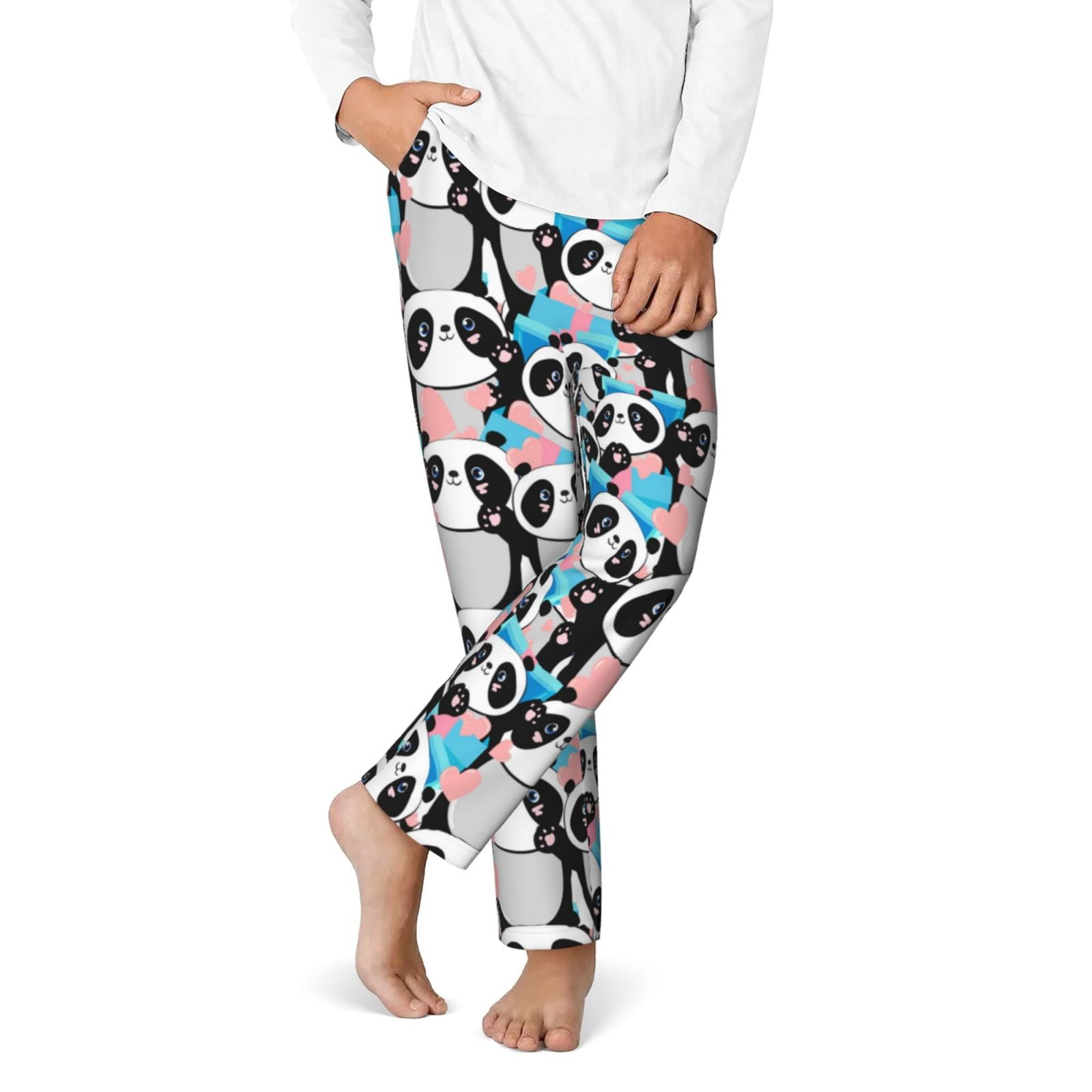 Coaee Panda Cute Hearts for Teen lounge pants Comfortable Lounge Long ...