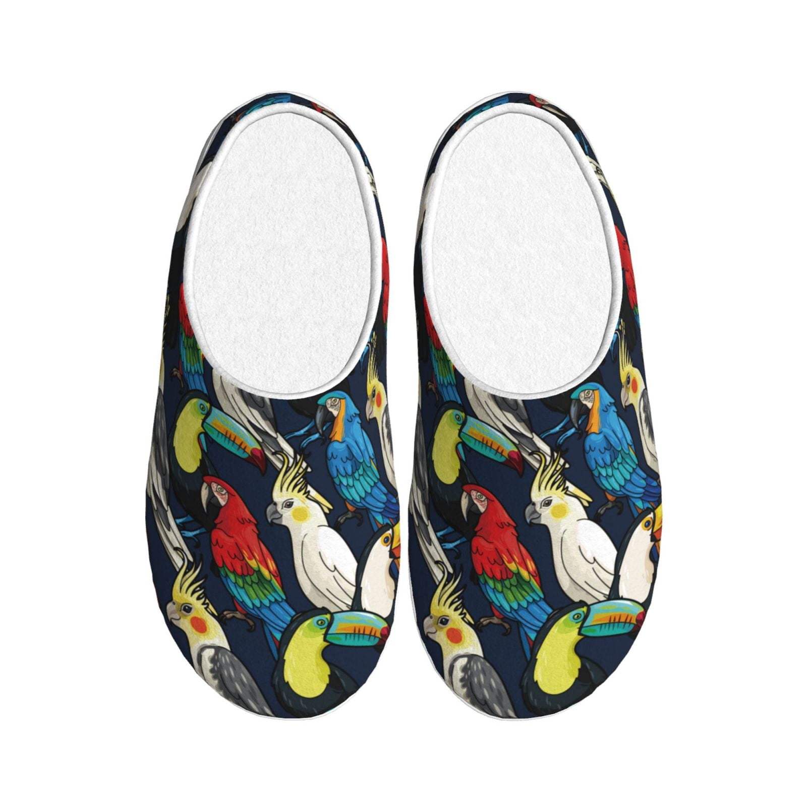 Coaee Parrot for Mens Slippers Indoor Slip On Shoes Slippers for Women ...