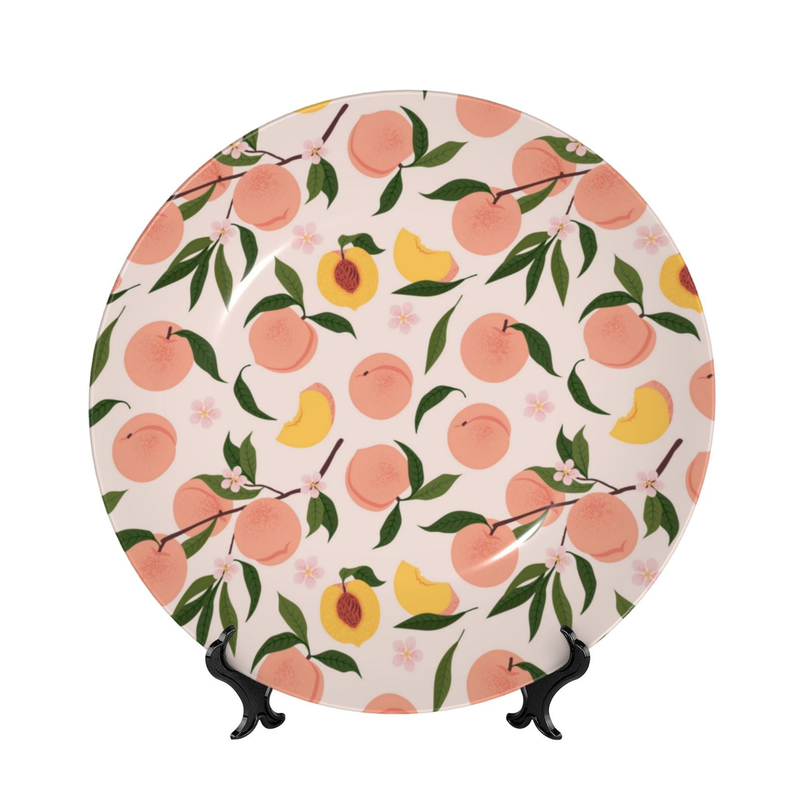 Coaee Peach With Leaves1 for Bone China Decorative Plate Decorative ...