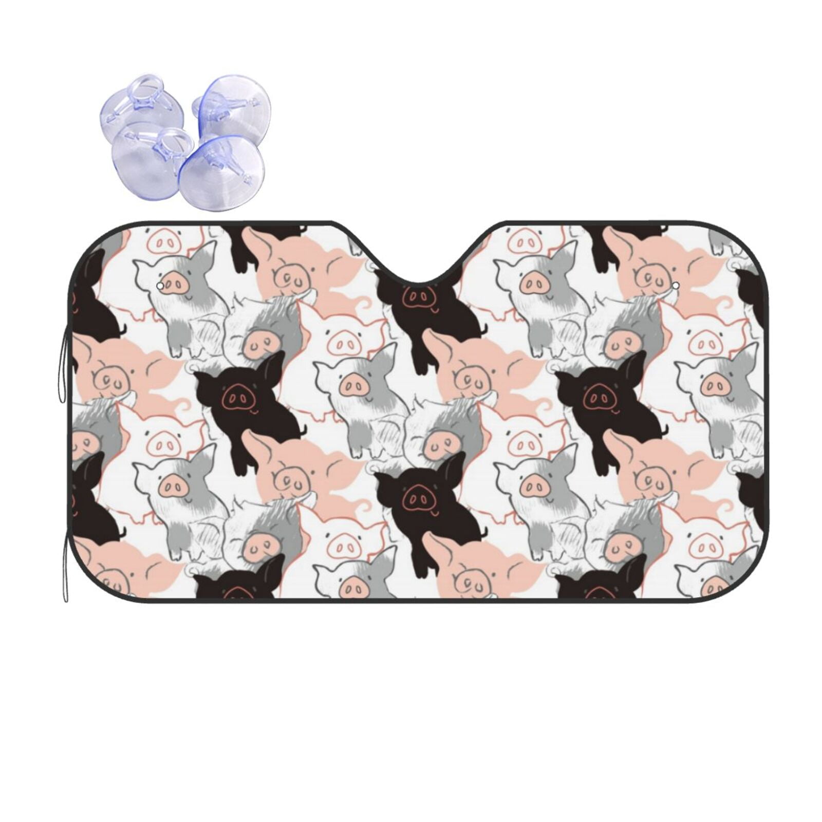 Coaee Pigs Print Car Sunshade Windshield Sun Shade Reflect UV Sun for ...