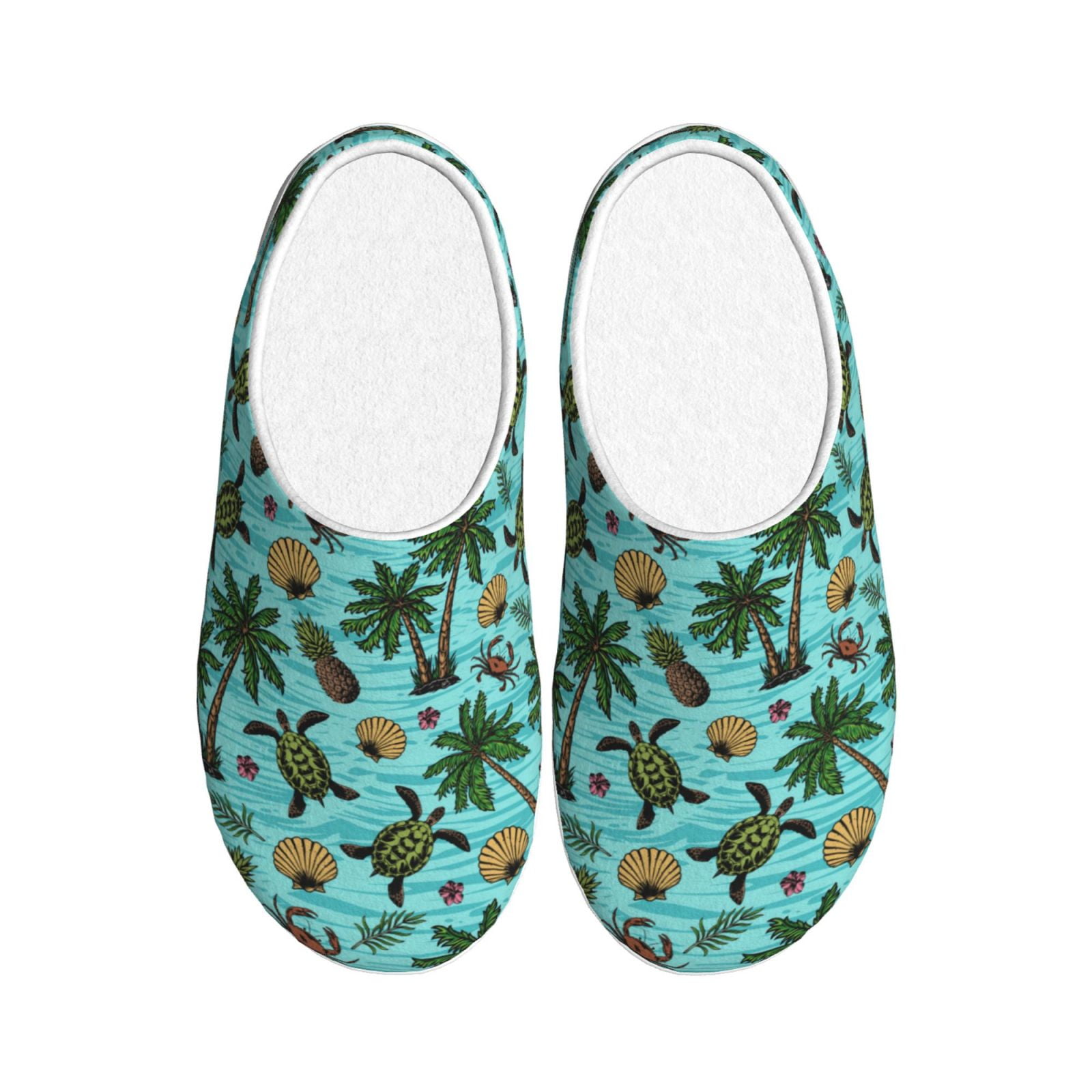 Coaee Pineapple Sea Turtle for Mens Slippers Indoor Slip On Shoes ...