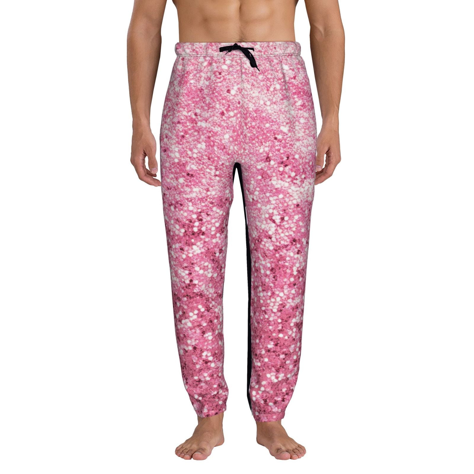 Coaee Pink Glitter for Sweatpants for Men, Men's Joggers with Pockets ...