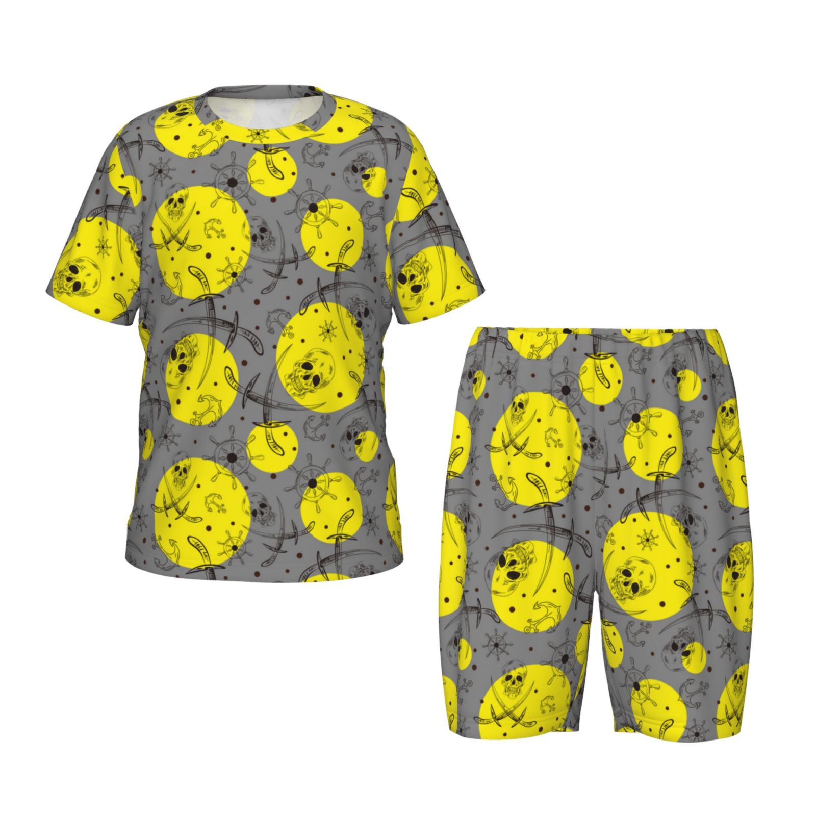 Coaee Pirate Skulls for Short Sleeve Pajamas Kids Summer Pjs Children ...