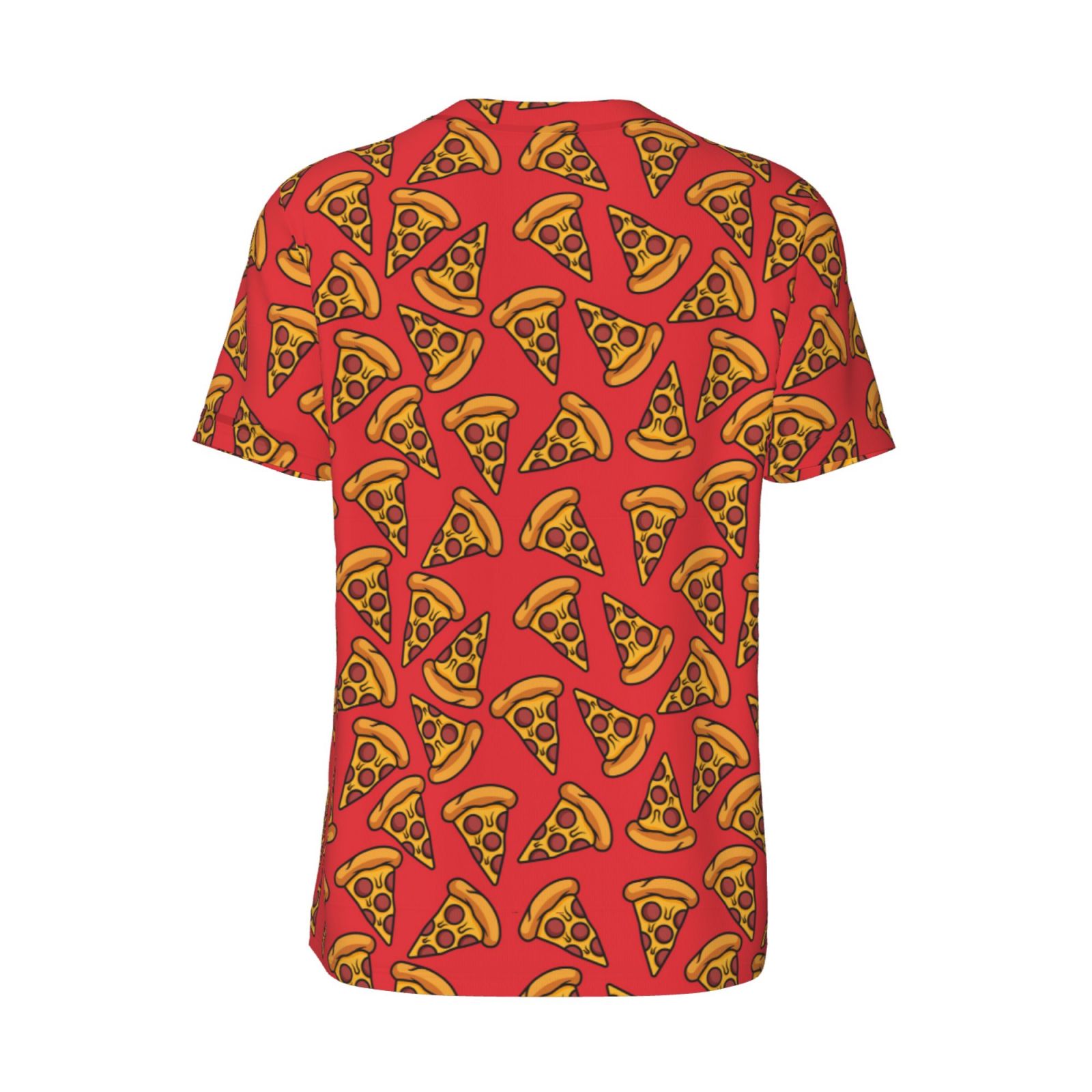 Coaee Pizza Cartoon for Men's Baseball T-shirt Casual Short Sleeve ...