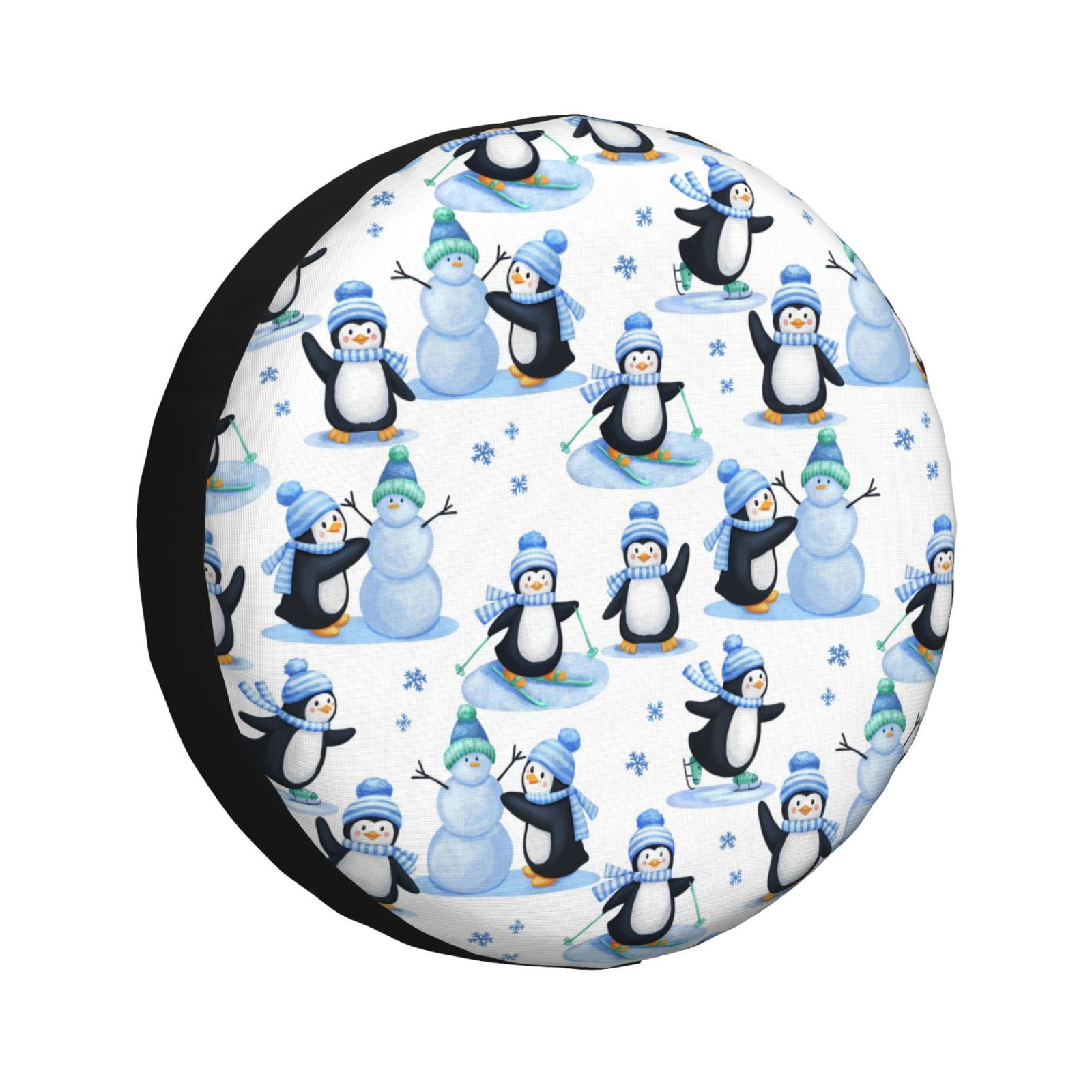Coaee Playful Penguins and Snowmen for Tire Cover,Car Tire Tust Cover ...