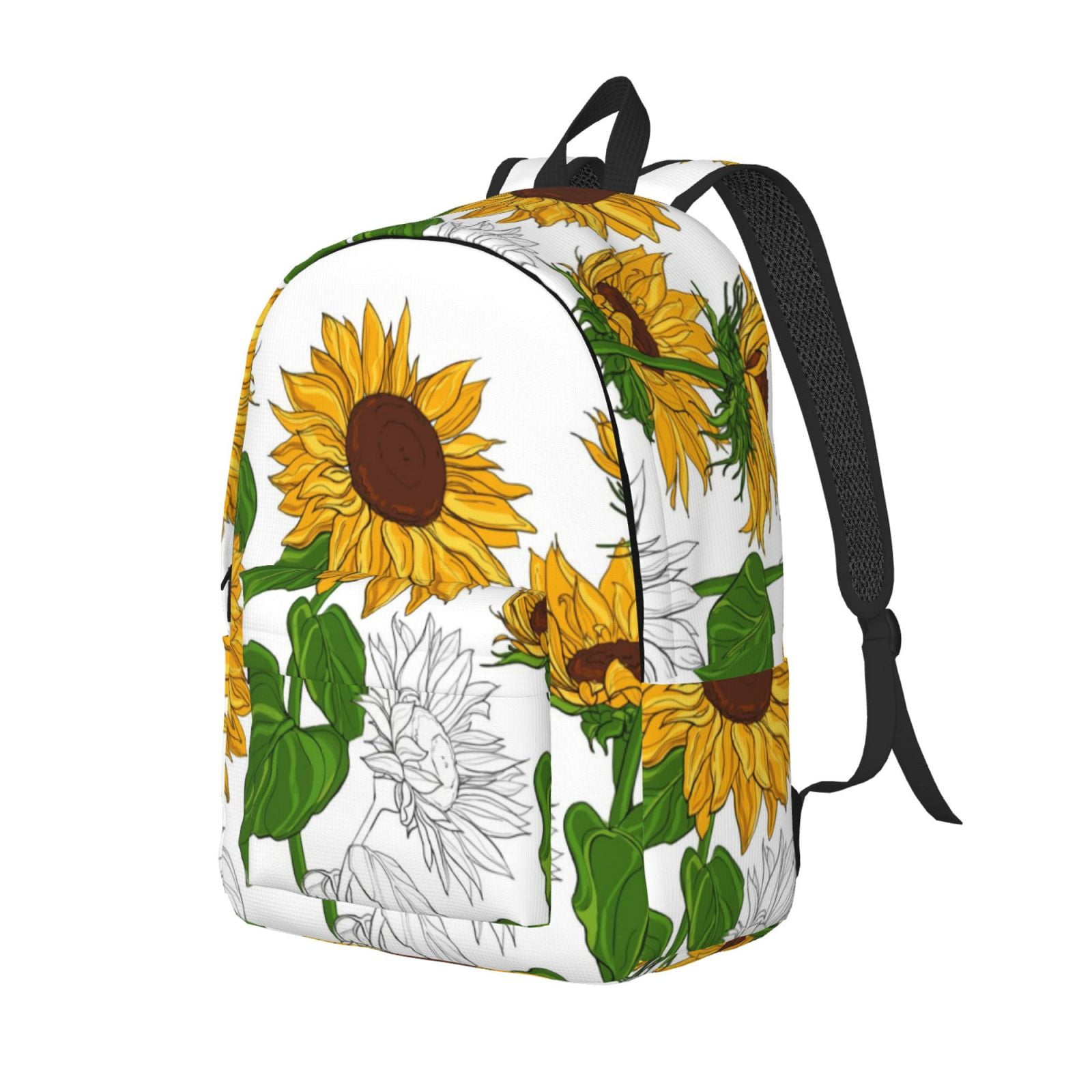 Coaee Plump Sunflower And Sketch for Canvas Backpack for Hiking ...