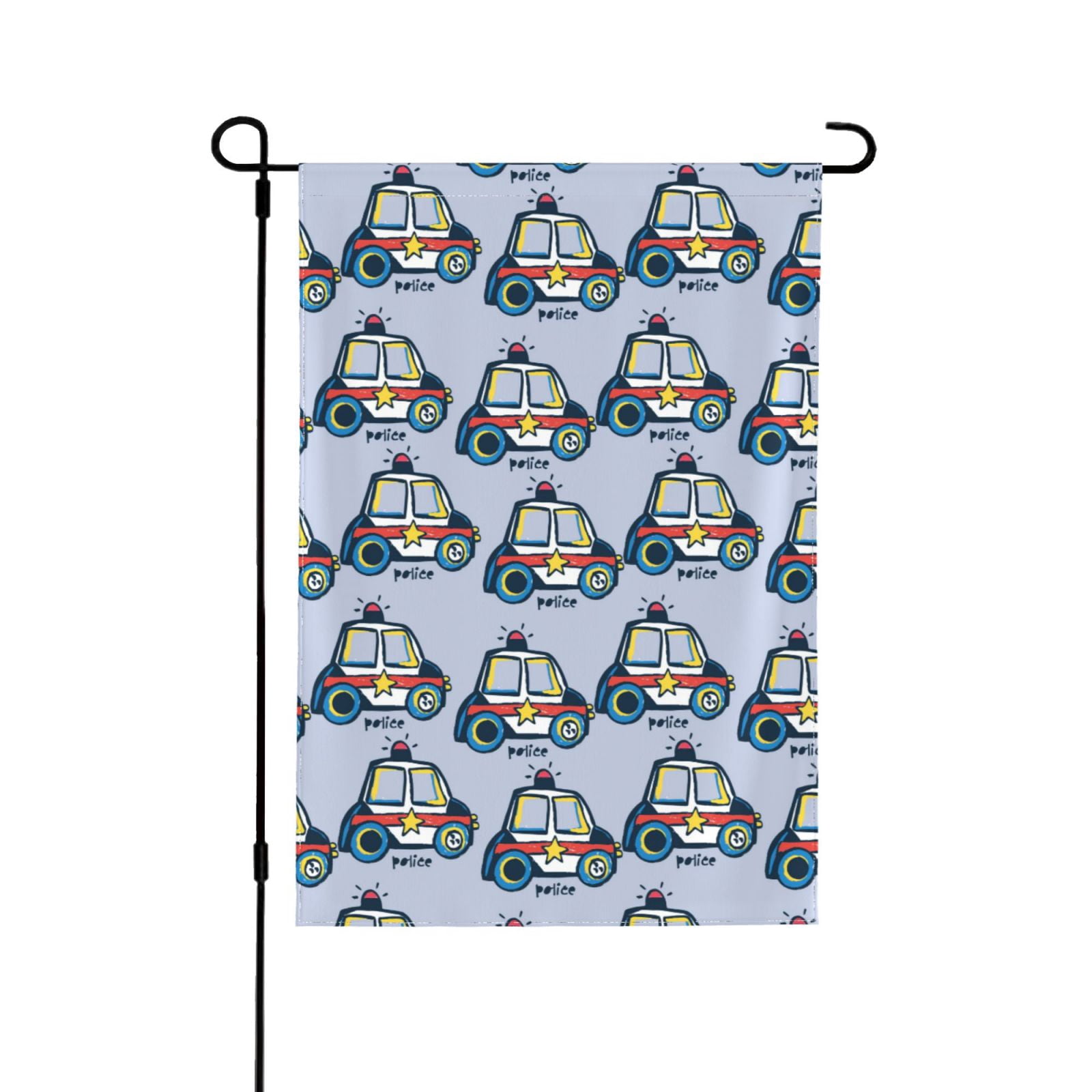 Coaee Police Car Double Sided Garden Flag, Weather Resistant Yard Flag ...