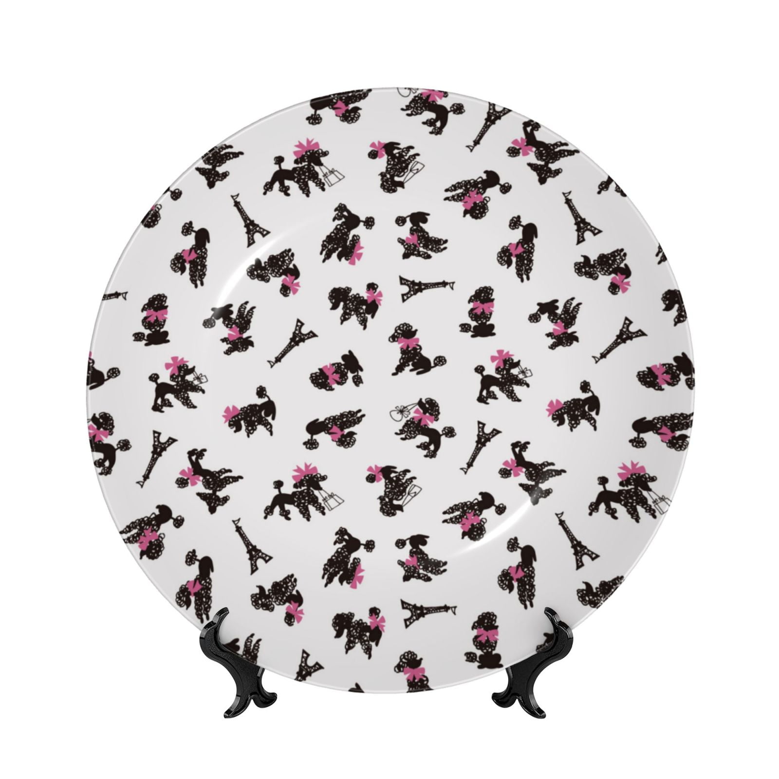 Coaee Poodle Dog for Bone China Decorative Plate Decorative Plate for ...