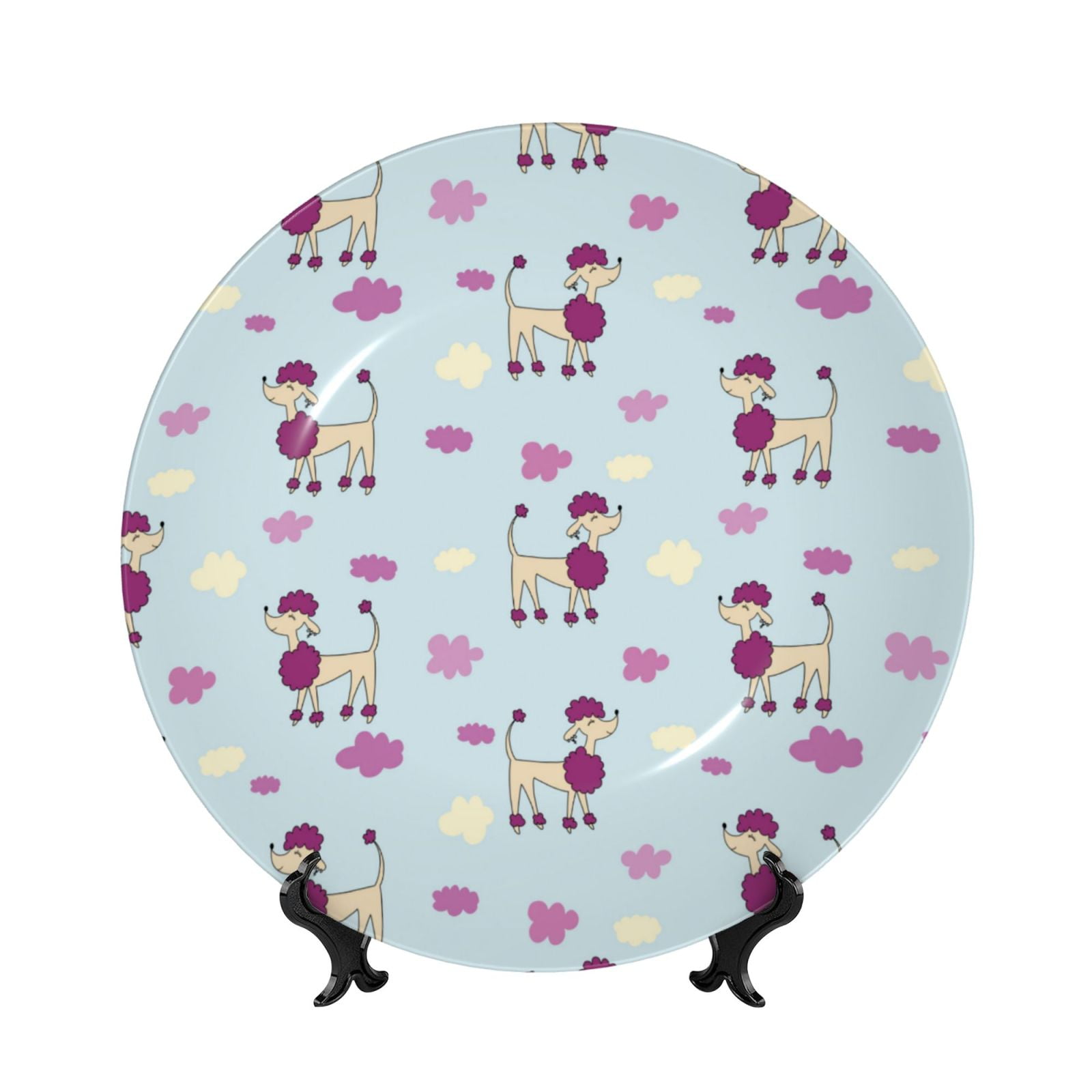 Coaee Poodle Dog for Bone China Decorative Plate Decorative Plate for ...