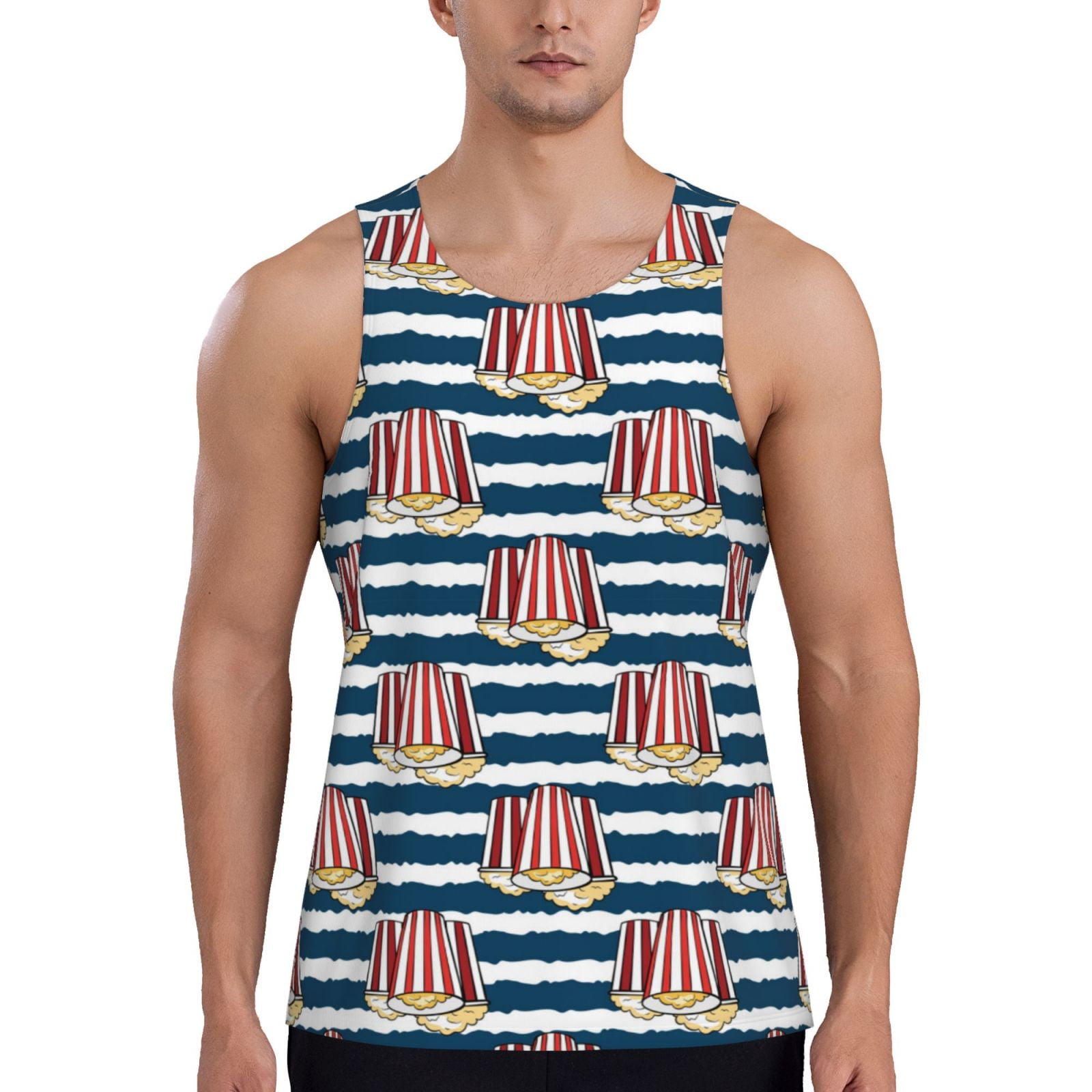 Coaee Popcorn Men's Workout Tank Top, Men's Tank Top Sleeveless Muscle ...