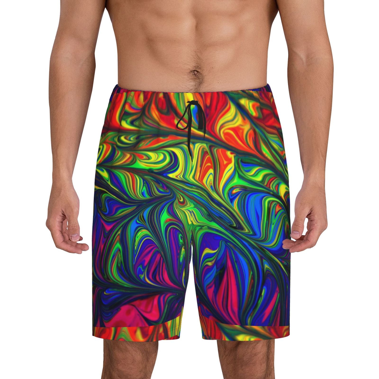 Coaee Pride Rainbow Men's Pajama Pants, Pajama Boxer Shorts with ...