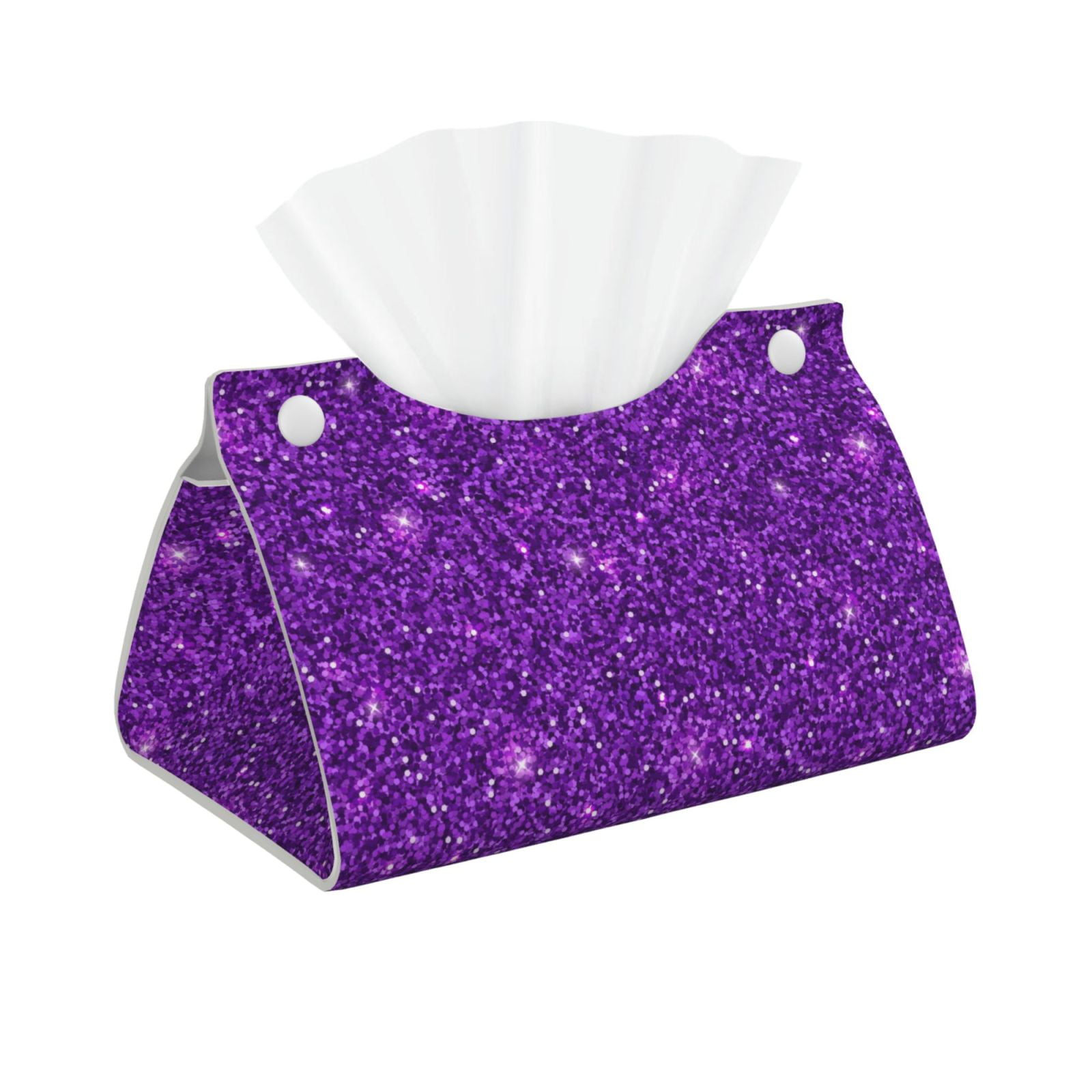 Coaee Purple Glitter for Large Tissue Box Cover Rectangular for ...