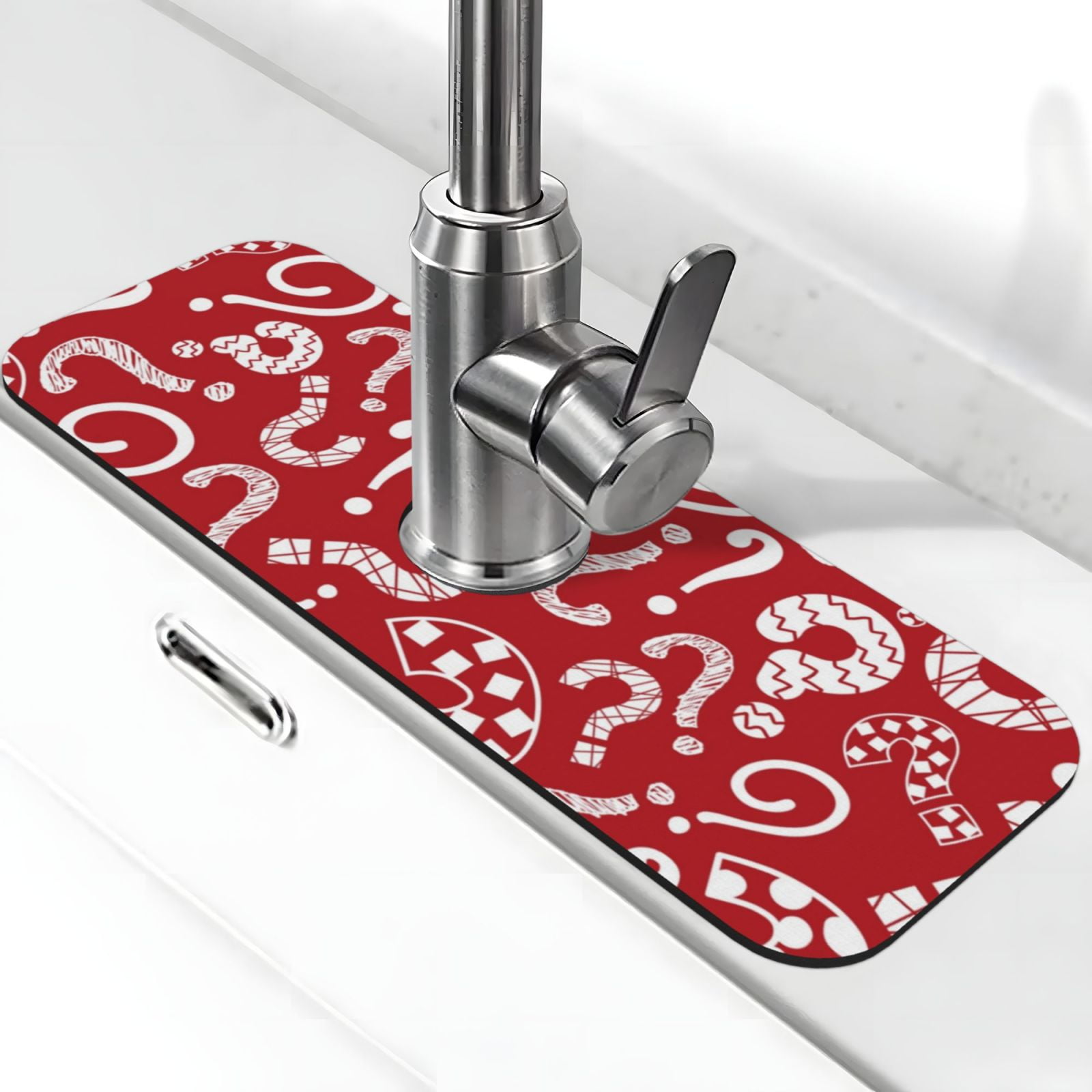 Coaee Question Marks1 for Kitchen Sink Splash Guard Sink Faucet Mat ...